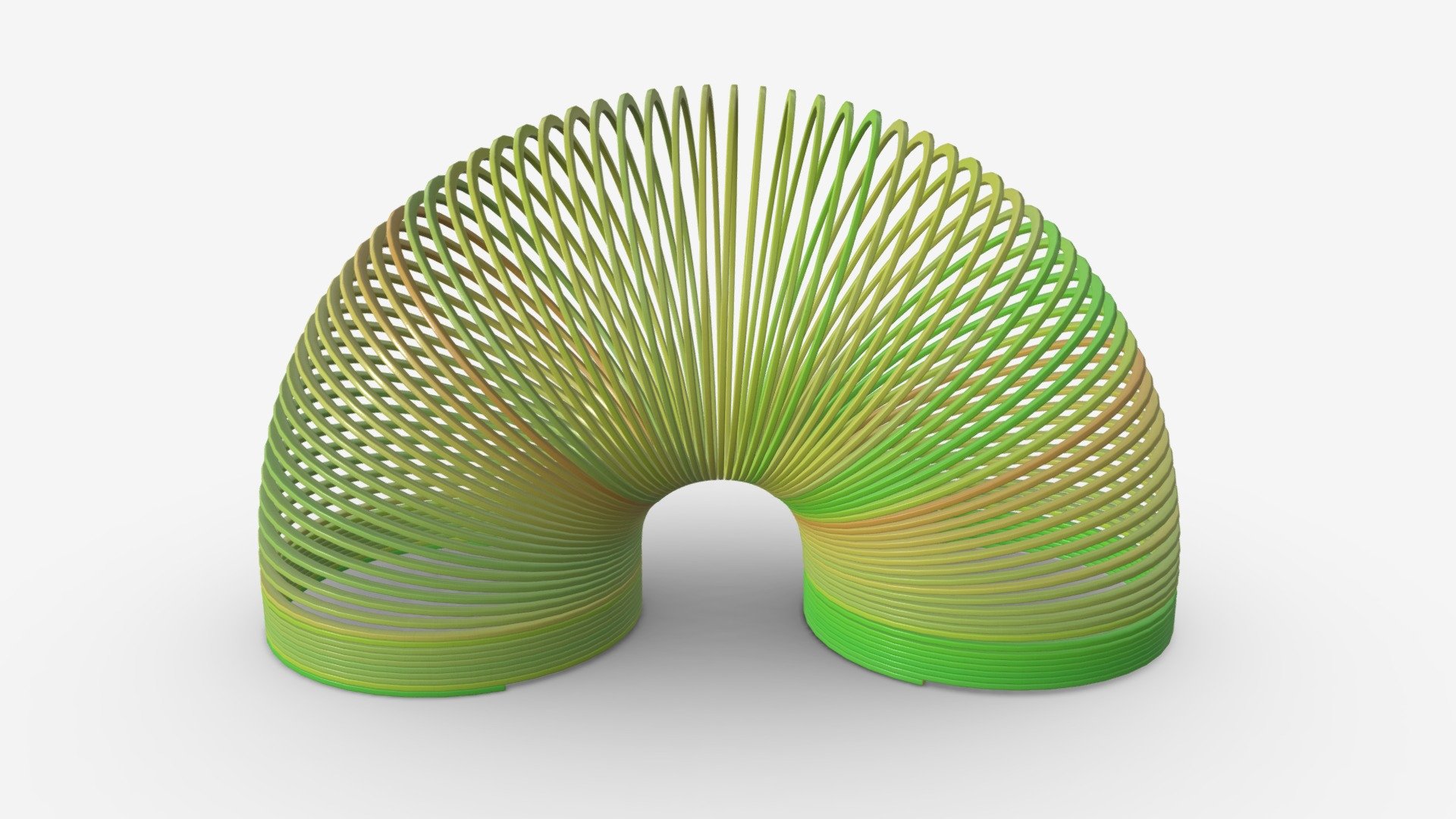 Spring toy stratched plastic colorful - Buy Royalty Free 3D model by ...