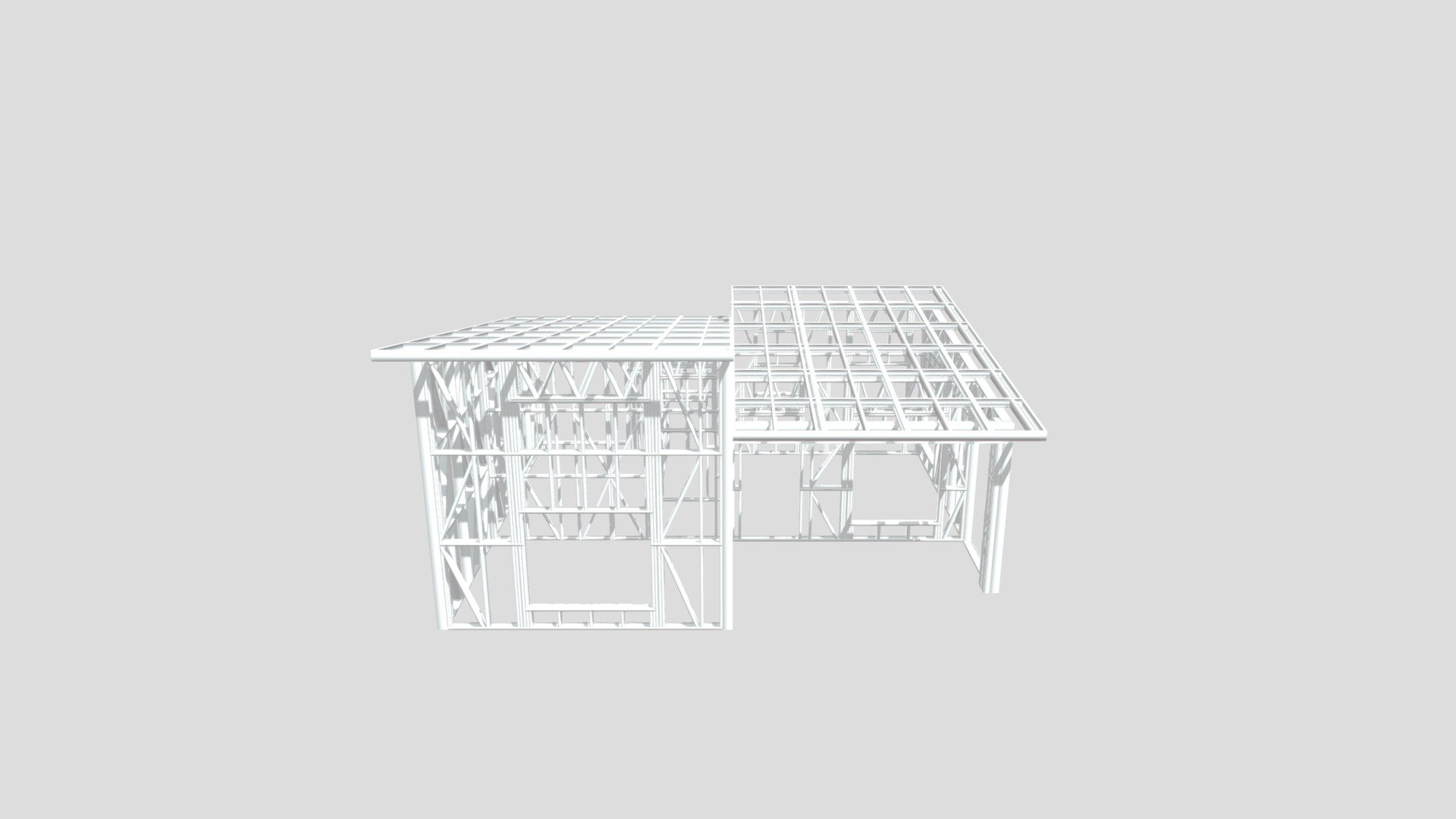 HonorBuilt Bungalow 2-BR Sloped Roof - 3D model by HonorBuilt Homes ...