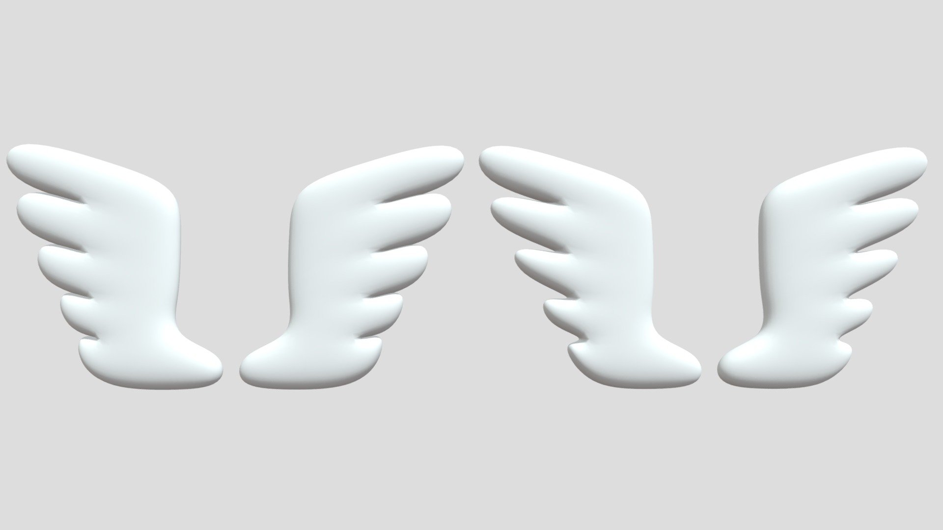 Cartoon Cute Wings Collection 1 - Buy Royalty Free 3D model by Philip ...