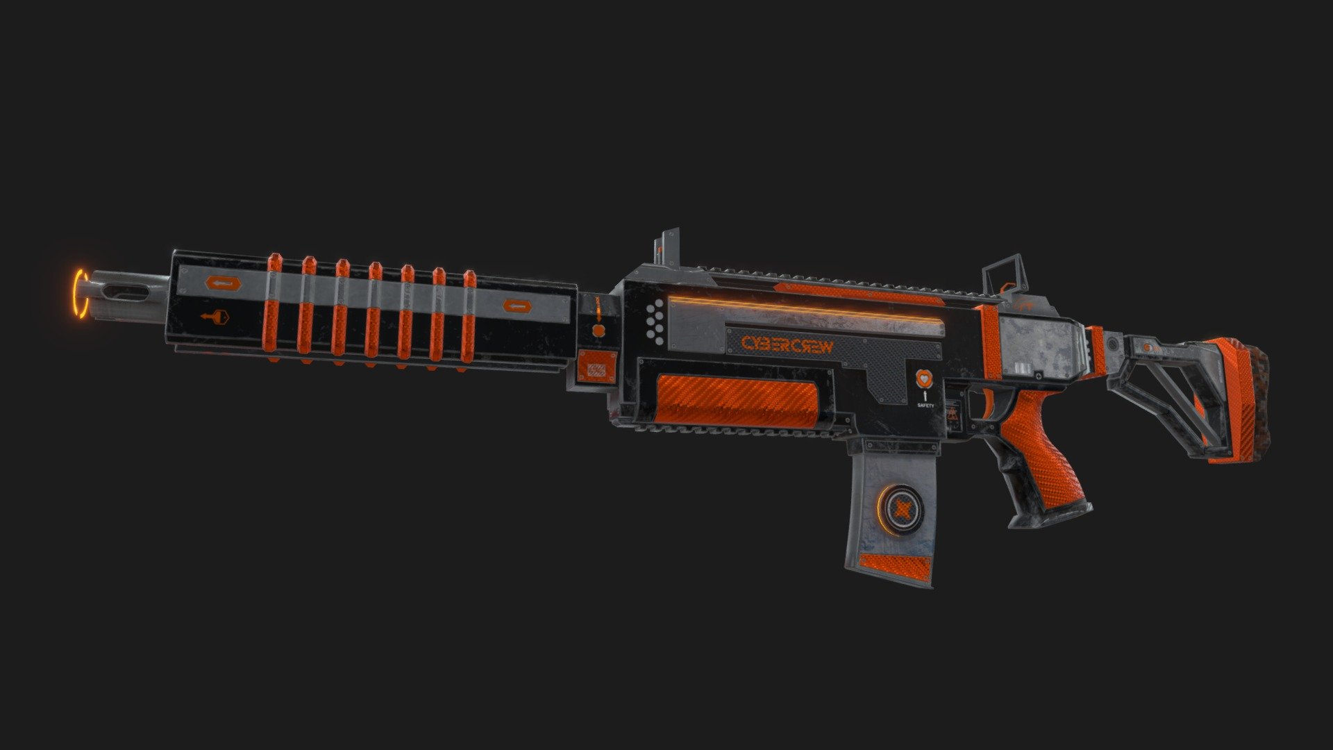 CYBERCREW [C5] RIFLE - 3D model by engwind [e9a6a8c] - Sketchfab