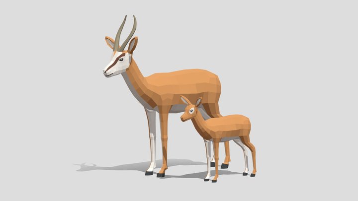 Springbok 3D models - Sketchfab