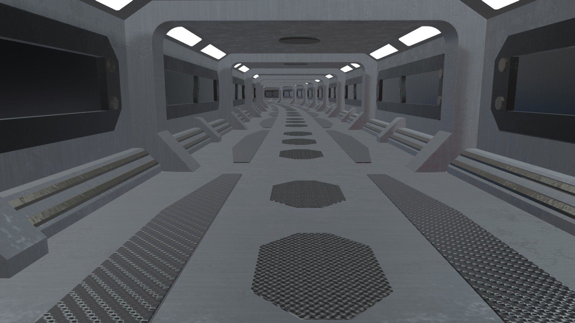Corridor Sci-fi - 3D model by Auriston Pacheco (@Auriston.Pacheco) [e9aab39] - Sketchfab