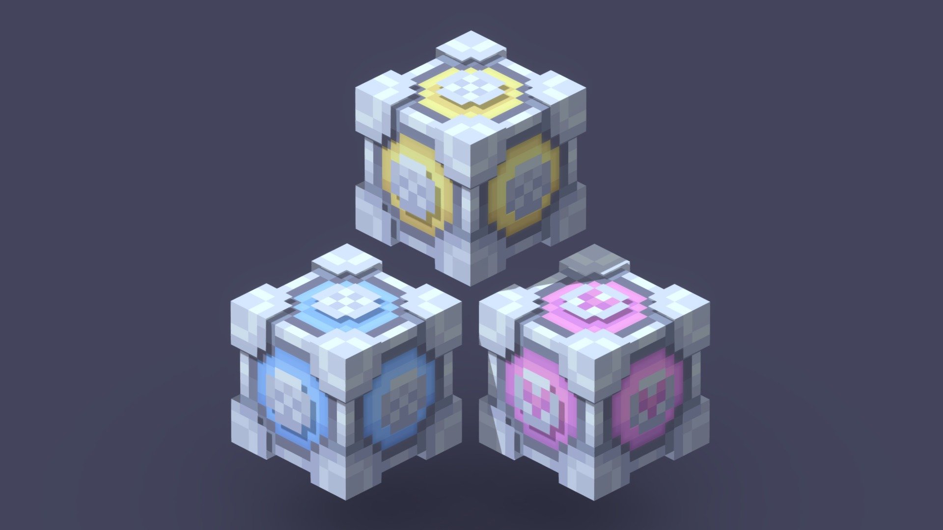 Portal Cubes - PortalMod - 3D model by PhantomEye [e9abdcf] - Sketchfab