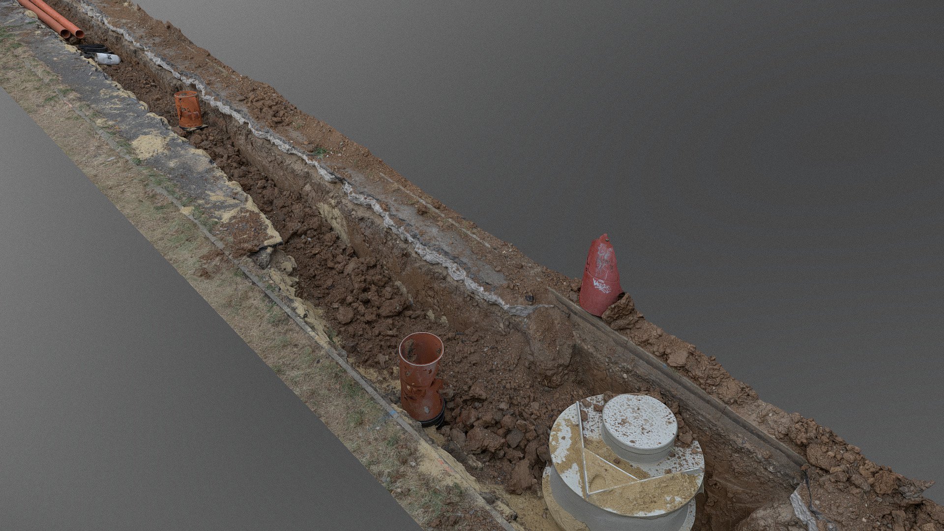 Underground Water Supply Pipe dig - Buy Royalty Free 3D model by ...