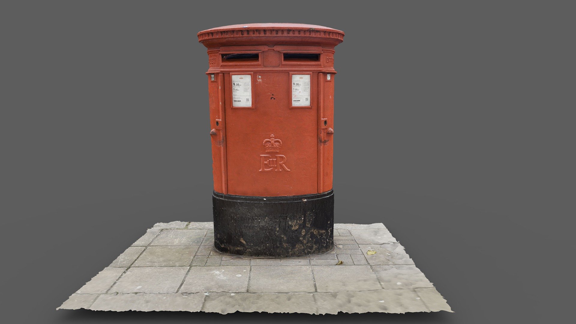 Elizabeth Regina UK Red Postal Box - 3D model by Mike D’Aprix ...
