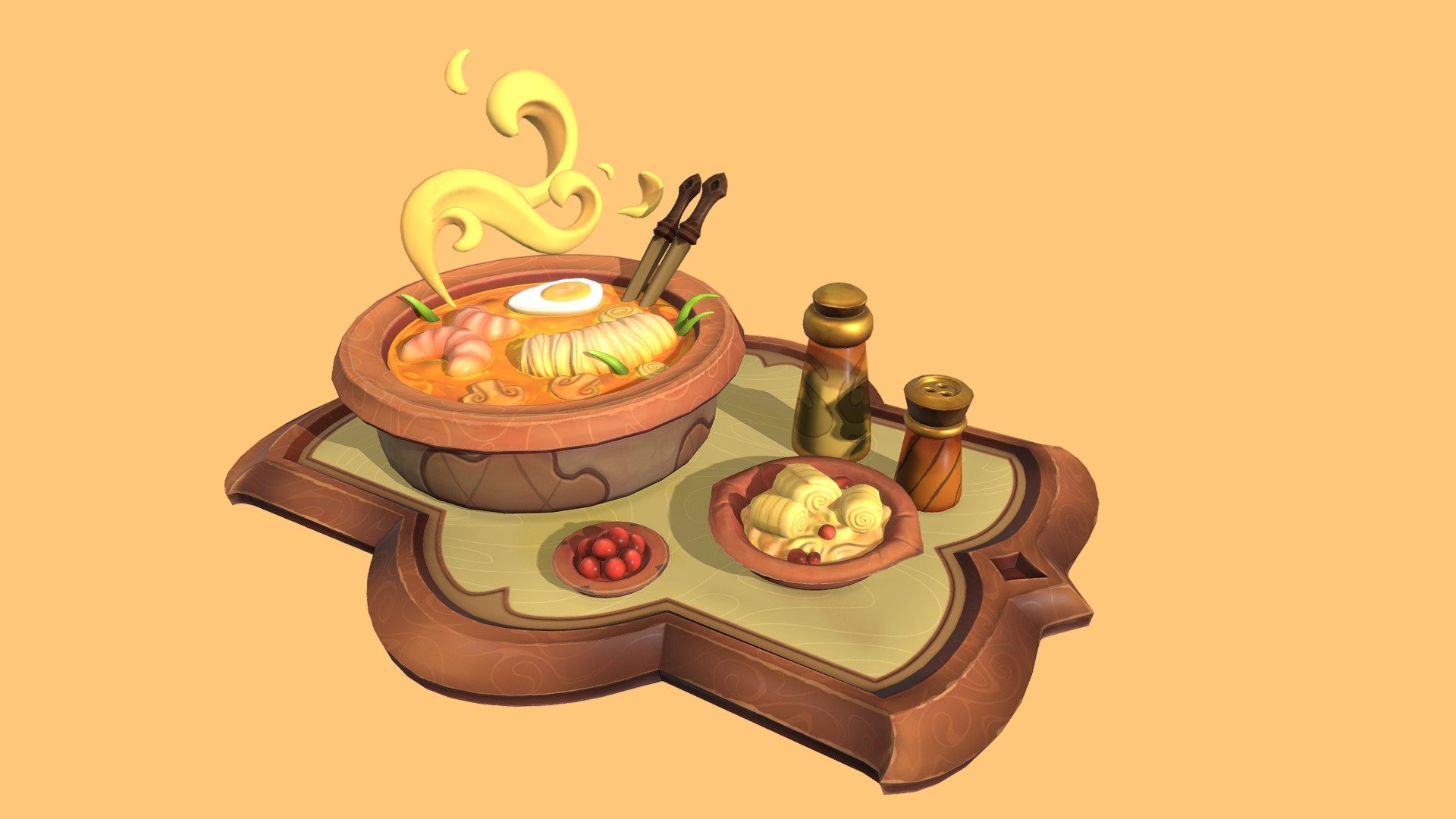 Noodle Soup - 3D model by Myna (@myna_art) [e9b933b] - Sketchfab