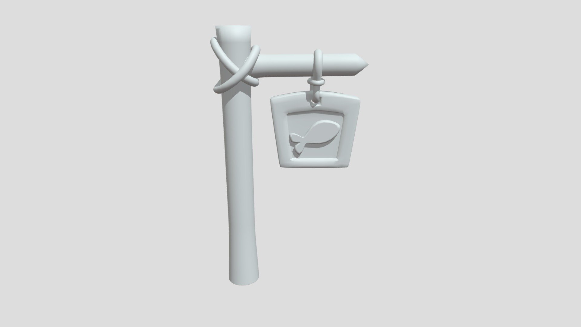 Fish_Sign - 3D model by ByronP (@ByronPlumb) [e9b9d1f] - Sketchfab