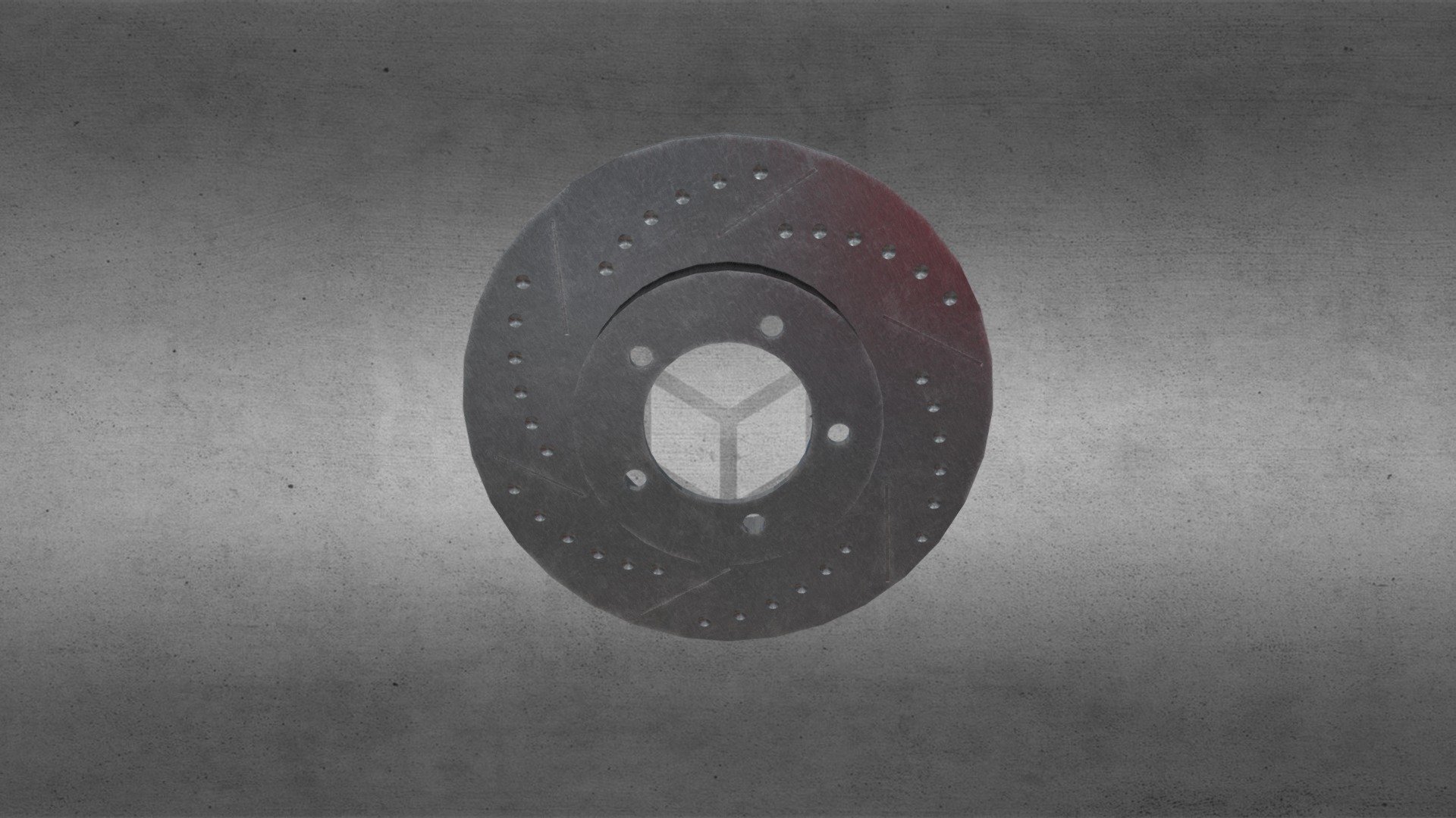 Brake Disc - Slotted and Drilled - Download Free 3D model by wojteX ...