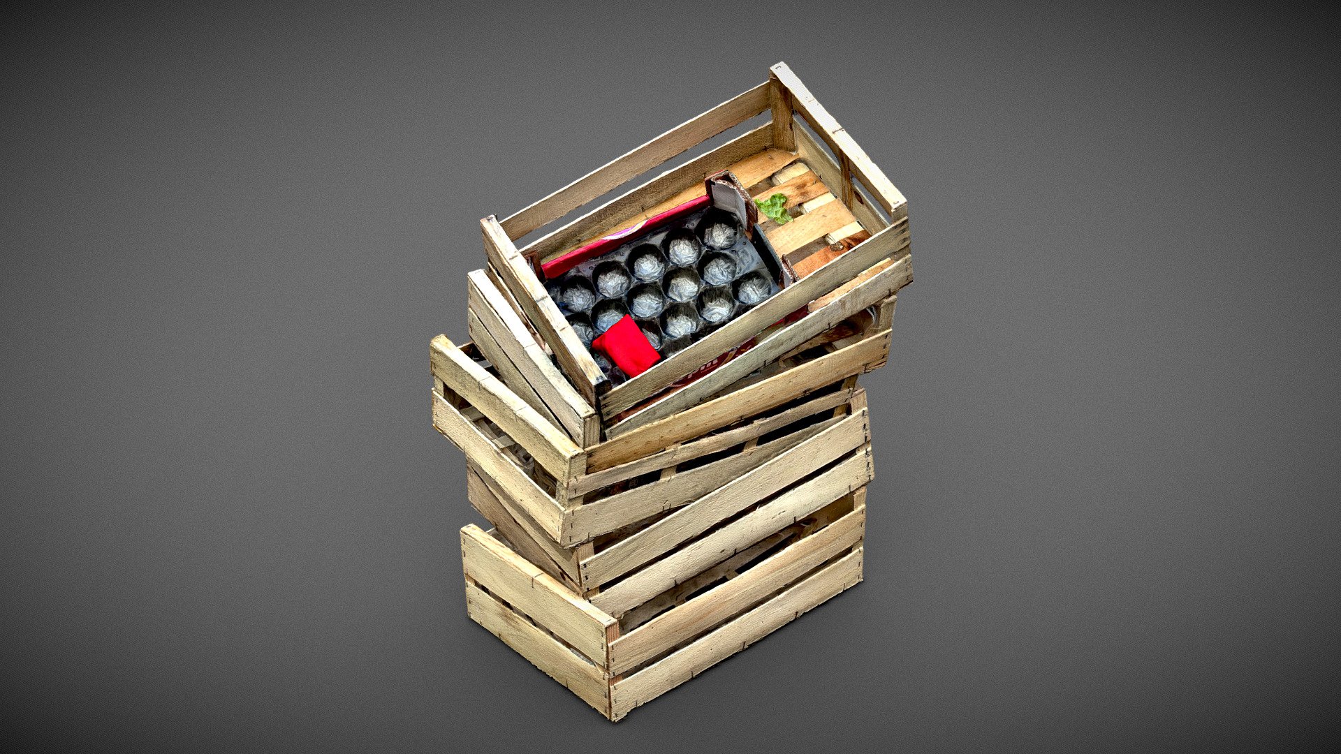 Wooden Crates ( quick scan) - Buy Royalty Free 3D model by 3DSCANFR ...