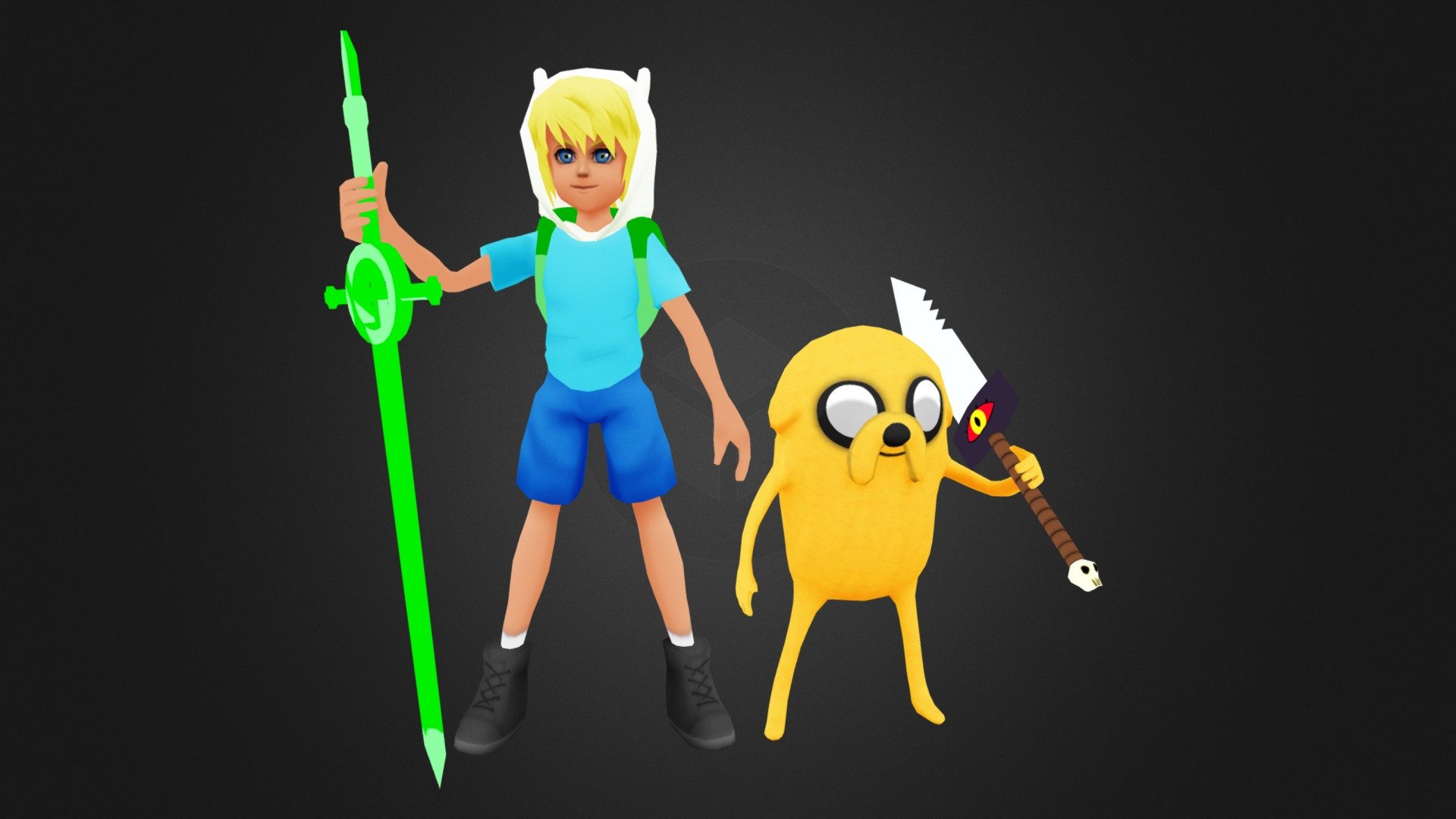 Finn & Jake - 3D model by Jorge Ayllón (@jorgeaylln) [e9c6039] - Sketchfab