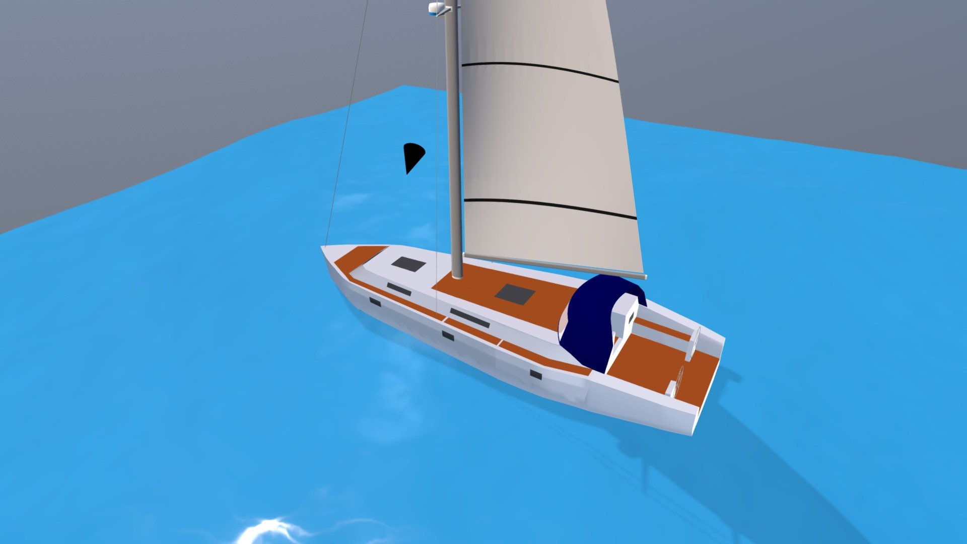 Yacht with motoring cone - 3D model by Virtualsailing [e9c7bdb] - Sketchfab
