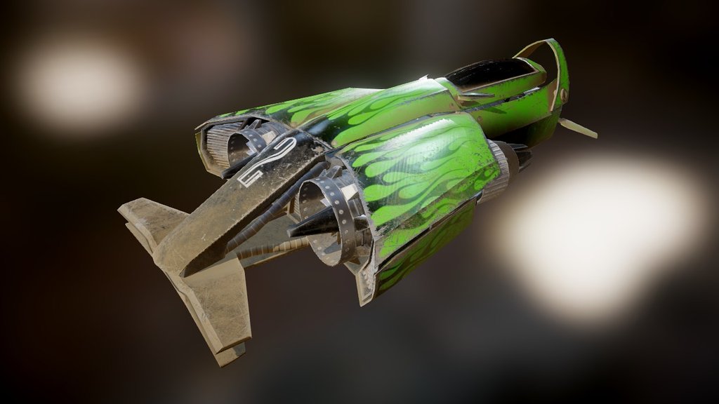 Sci-Fi Racing Car - 3D model by lui [e9cc1b7] - Sketchfab