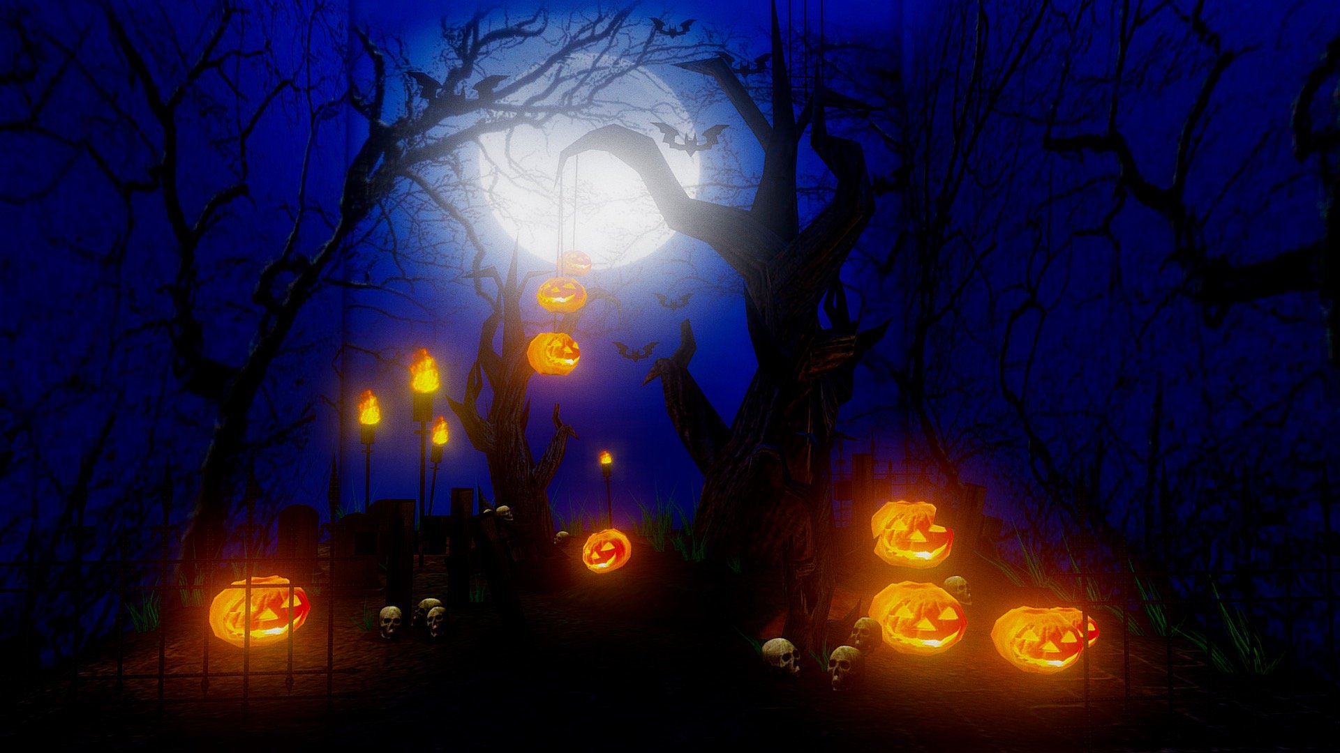 Halloween Scene - Download Free 3D model by Pasha (@Pasha.) [e9cc671 ...