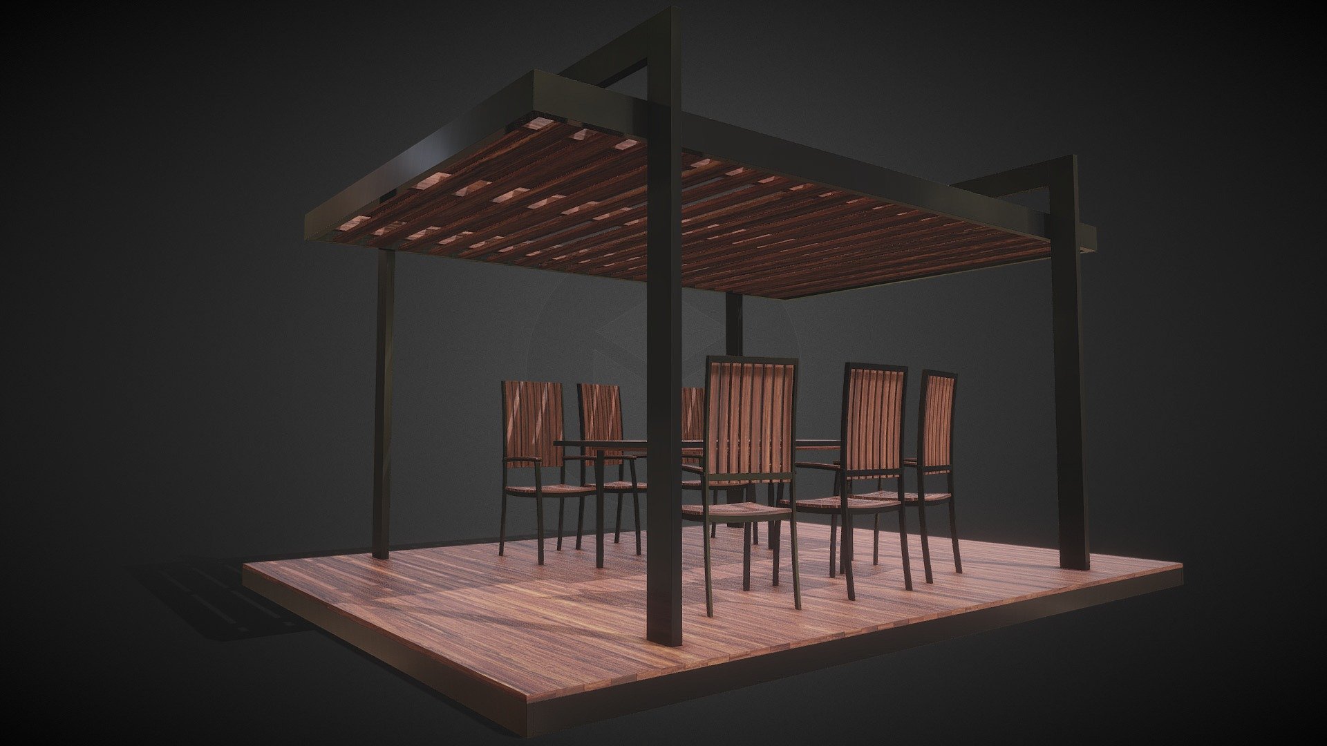 Pergola C01 - Buy Royalty Free 3D model by BumpkinCZ [e9cd81c ...