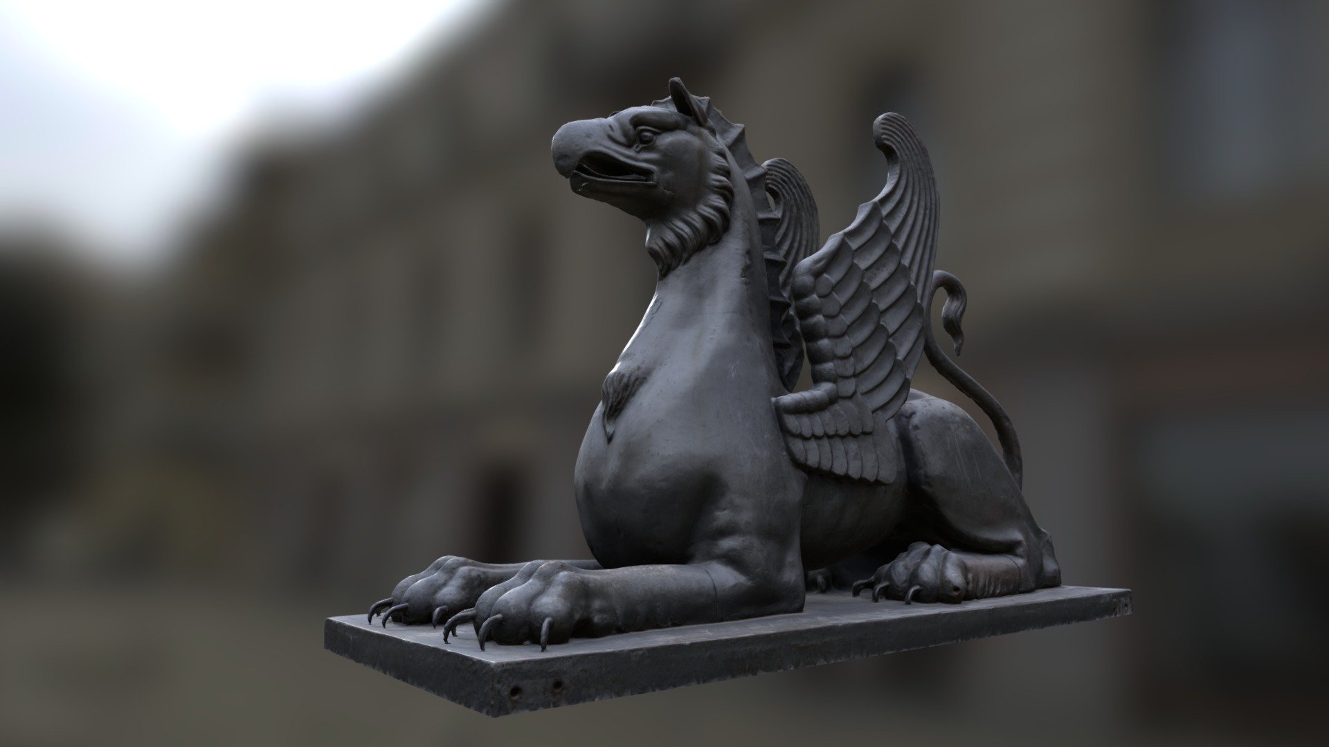 Griffon statue in Tbilisi - Download Free 3D model by Nik (@nikska ...