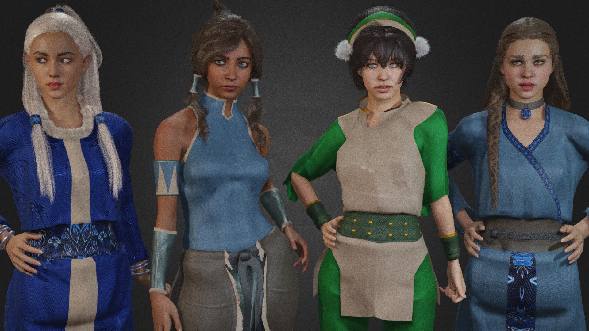 Avatar 4 pack - Buy Royalty Free 3D model by Cg Stuff (@bokeh) [e9cee7d ...