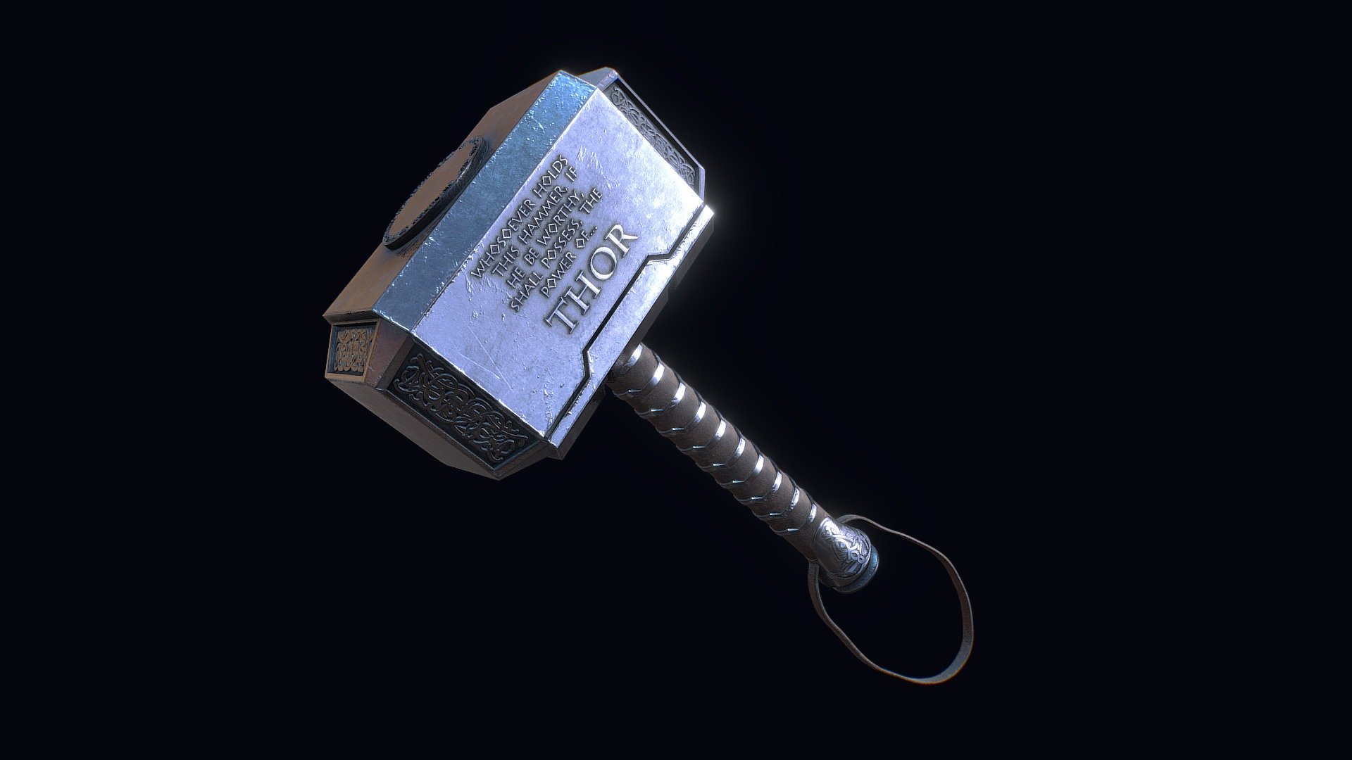 Mjolnir Thor's Hammer (FanArt) - Buy Royalty Free 3D model by Susana ...