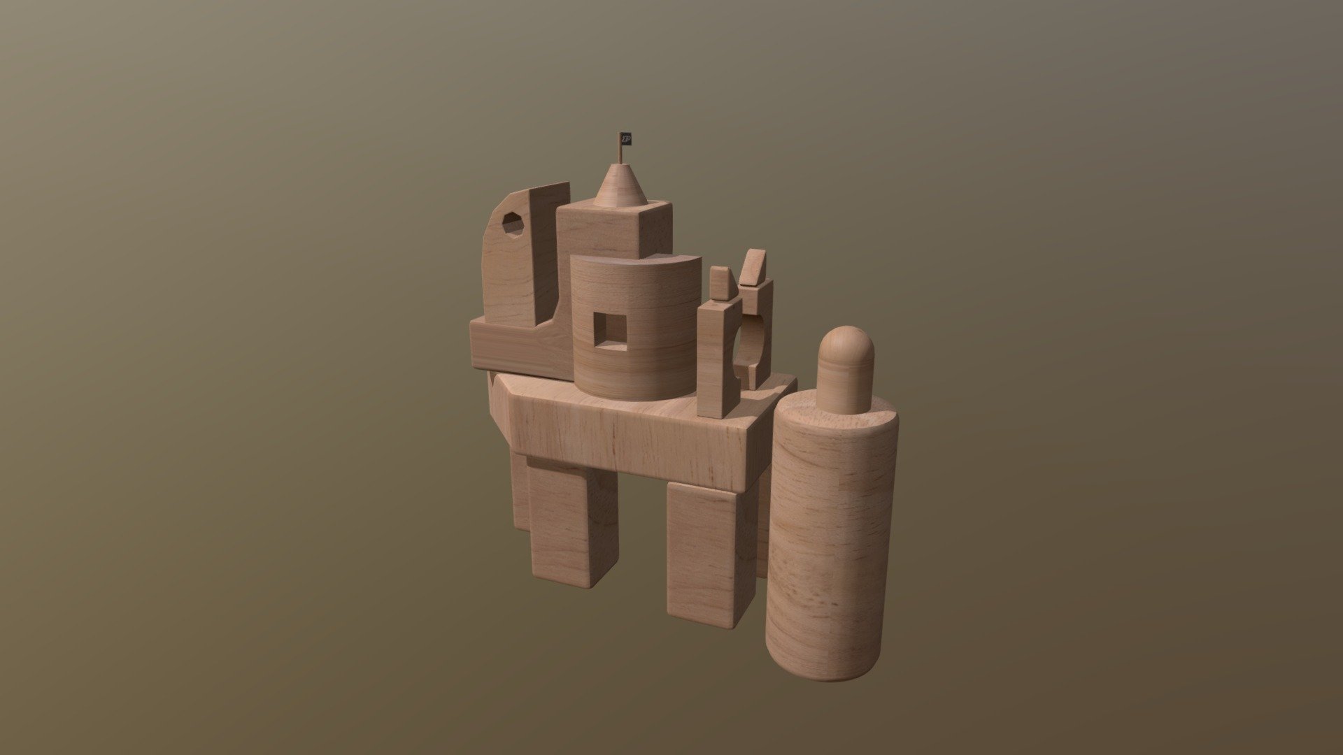 Unique Block Castle - Download Free 3D model by brow2258 [e9d1a80 ...