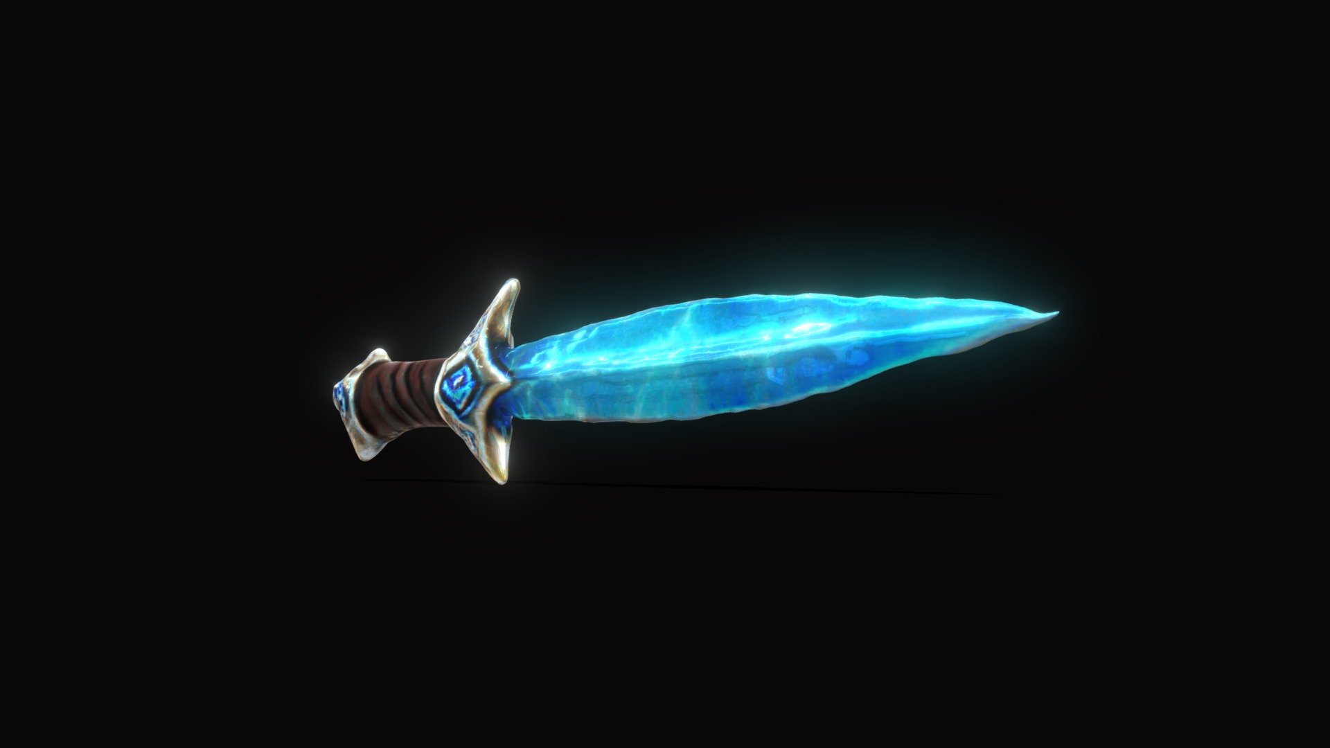 Blue Crystal Dagger - 3D model by web_beast [e9d492b] - Sketchfab