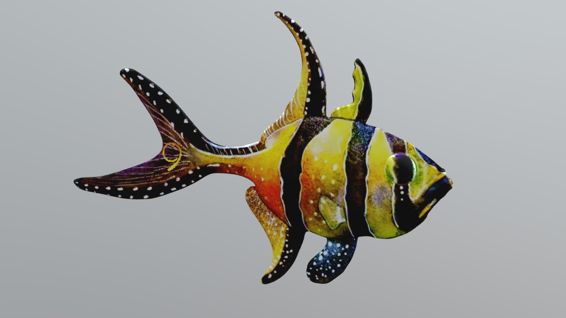 Fishy Mcfisherson-Tropical low poly swimmer - 3D model by the9thearl ...