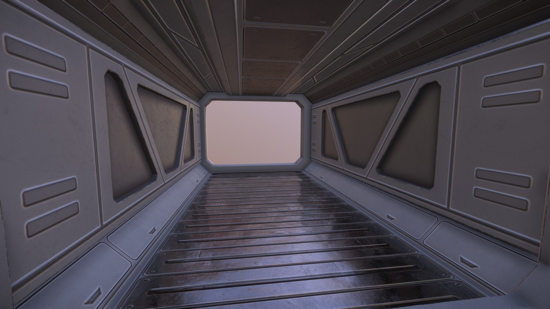 Sci Fi Modular Hallway - Buy Royalty Free 3D model by captainapoc ...