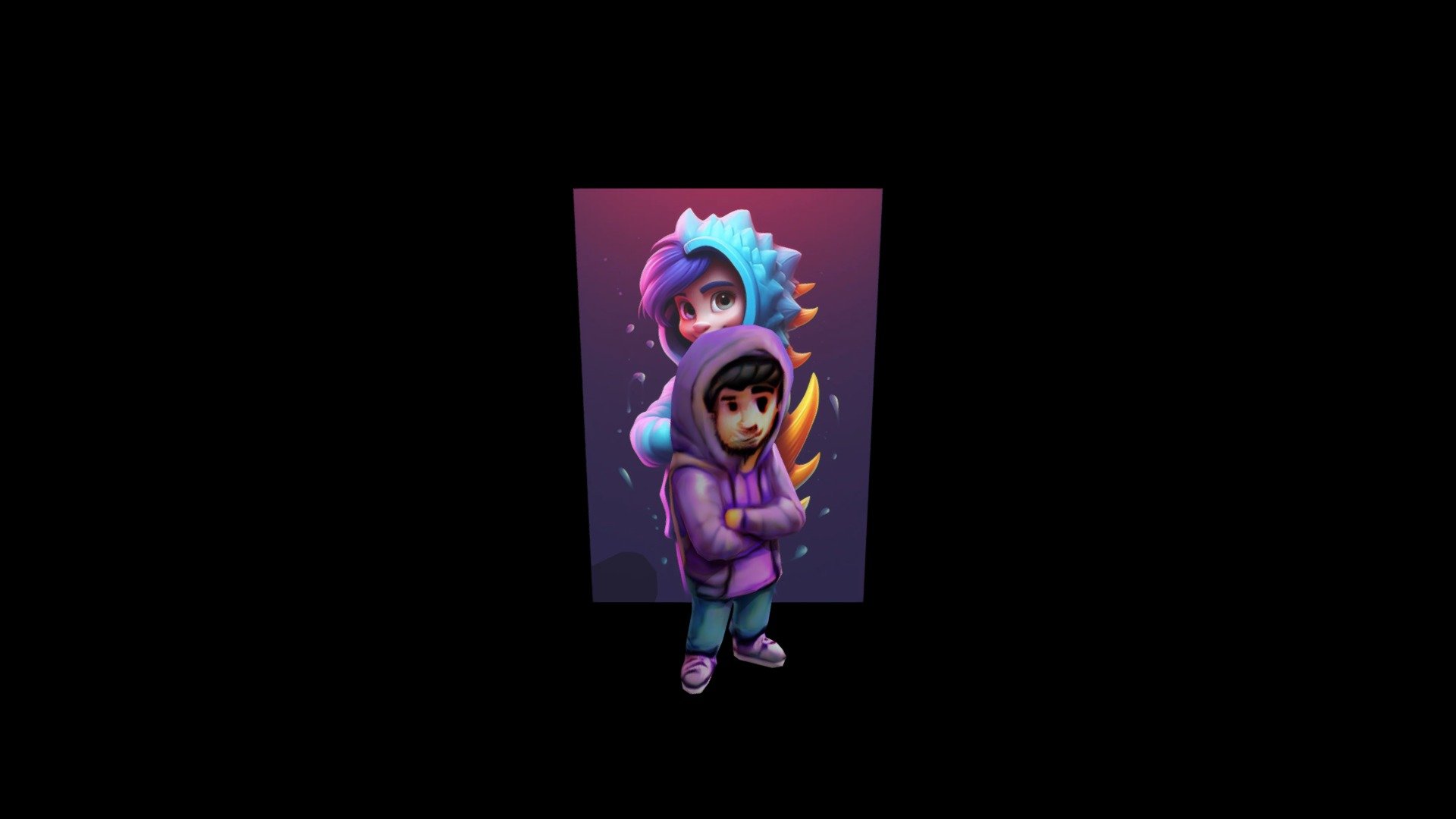 The image is of a cartoon character wearing a b - Download Free 3D ...