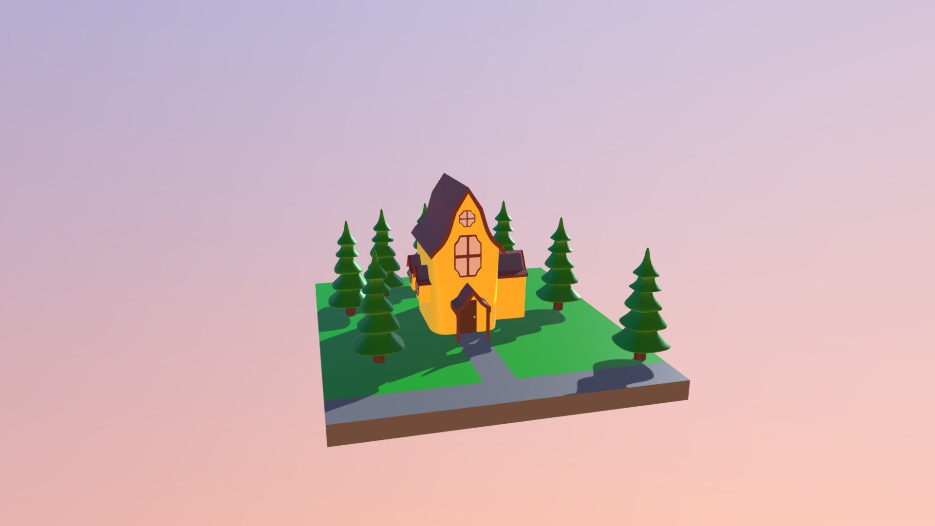 Toon House - 3D model by caiosouzam [e9d8dc6] - Sketchfab