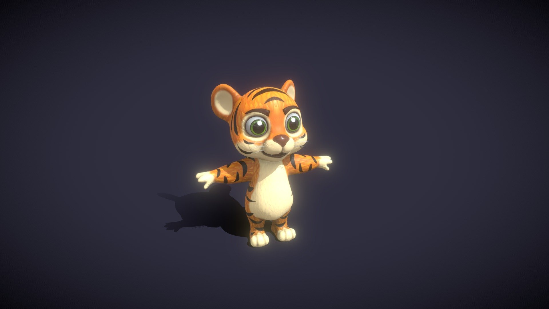 Cartoon Tiger Rigged 3D Model - Buy Royalty Free 3D model by 3DDisco ...