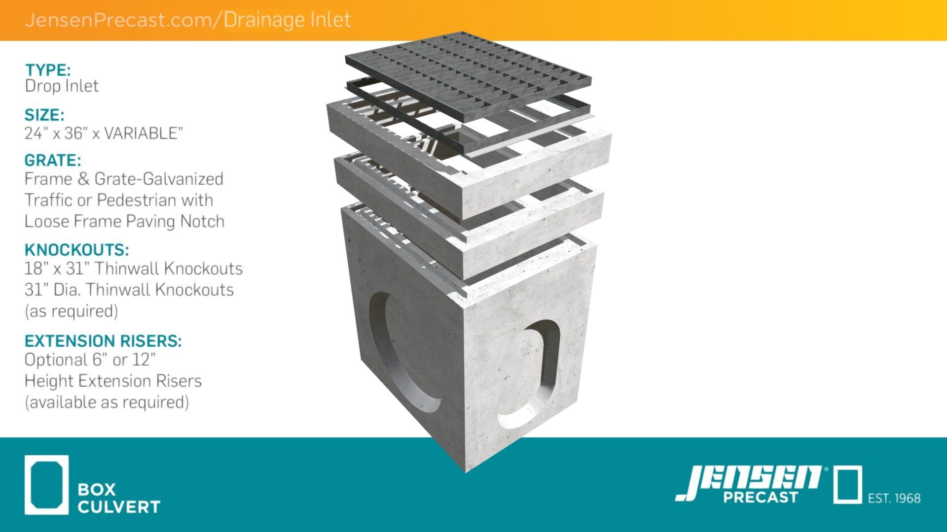 Jensen Precast Drop Inlet 24x36 - 3D model by JensenPrecast [e9dd3a4 ...