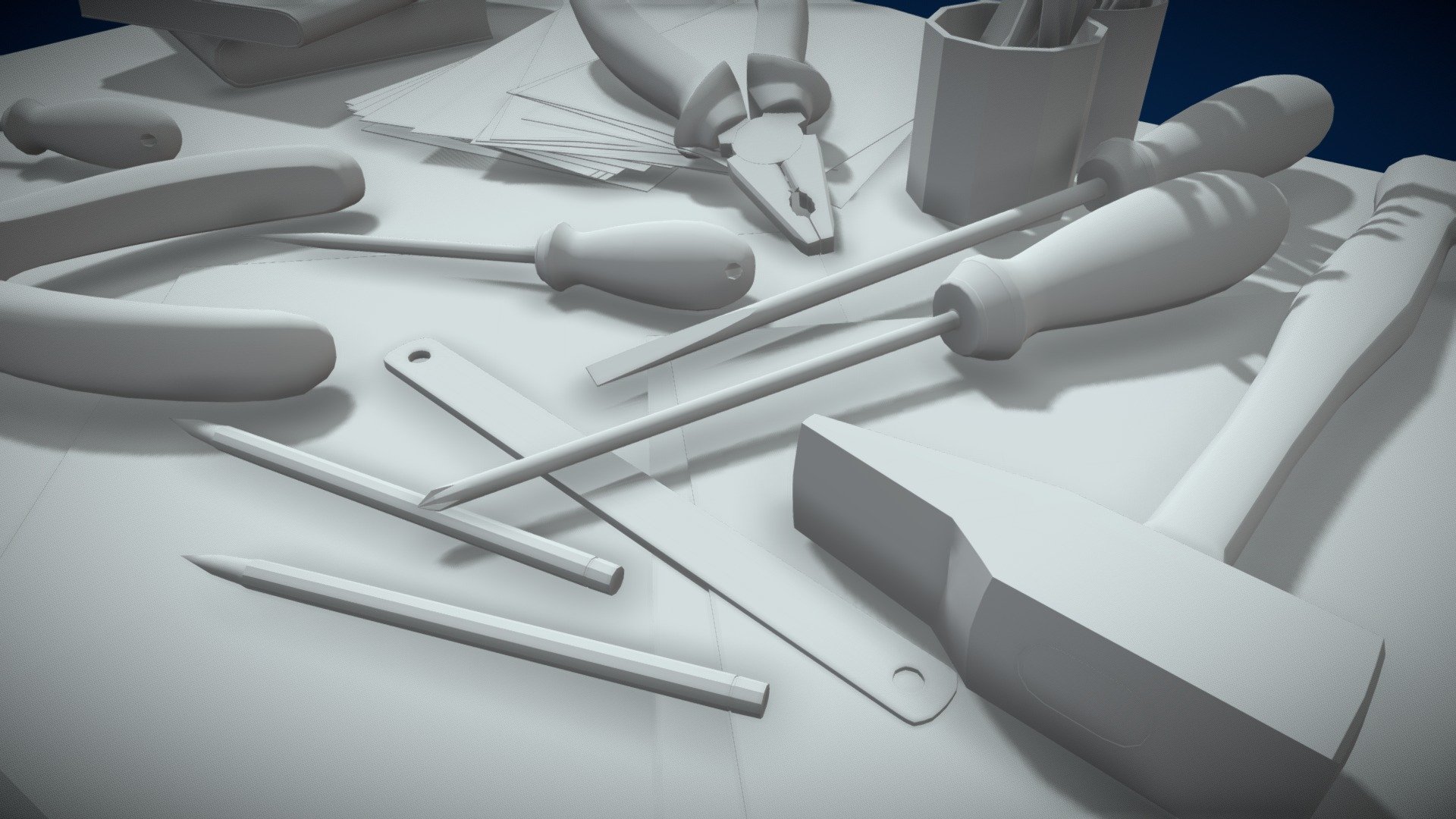 Tools table - 3D model by Rodrigue (@rodriguedesouza) [e9ddafe] - Sketchfab