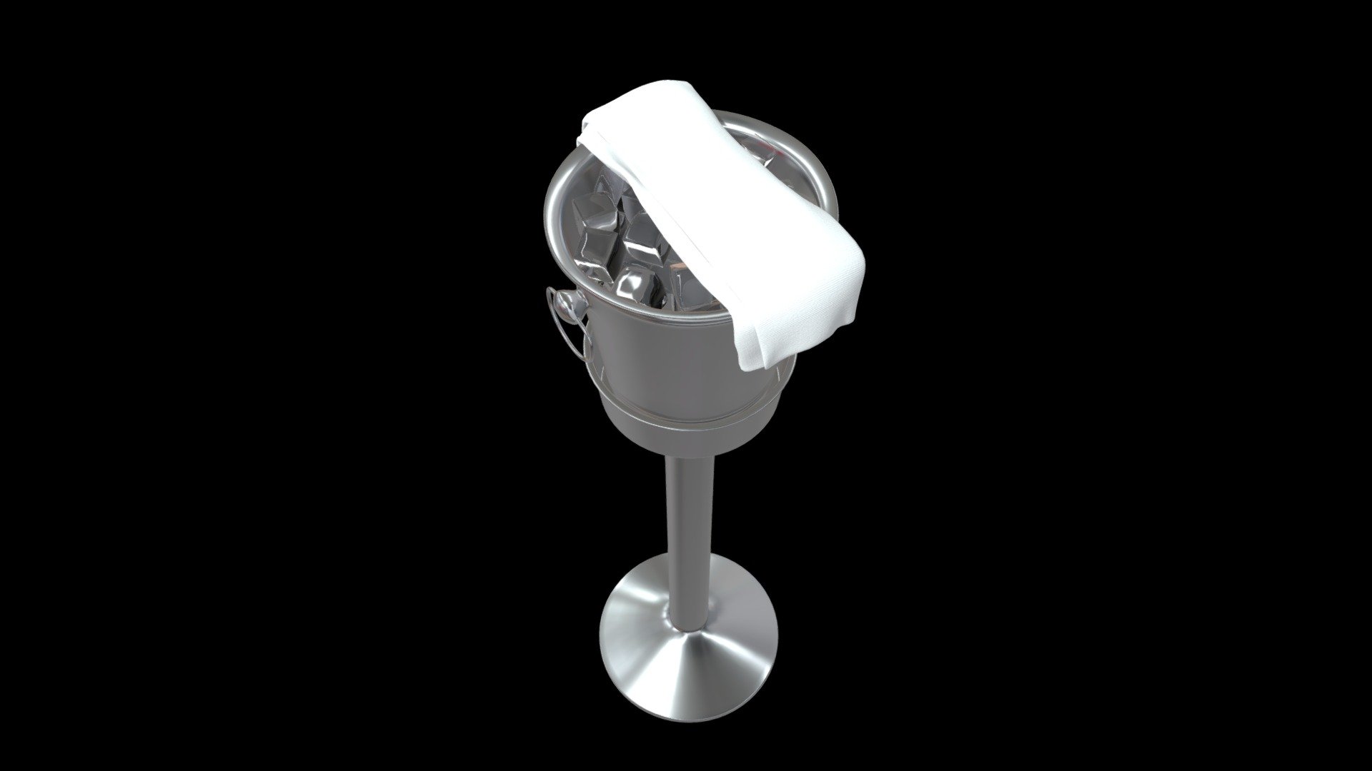Wine bucket on stand 2 - Buy Royalty Free 3D model by FrancescoMilanese [e9e1201] - Sketchfab Store