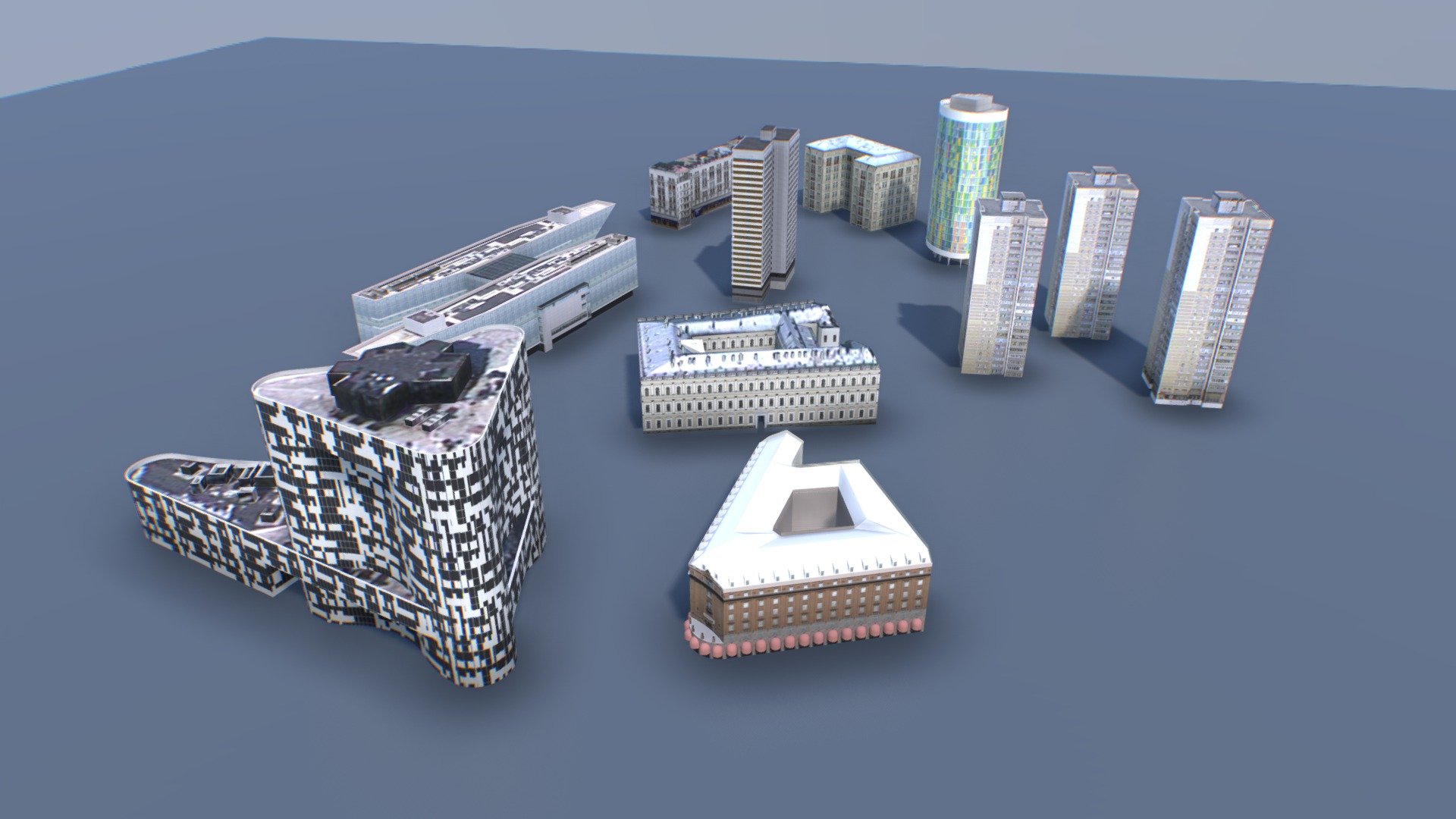 Moscow Buildings Set 03 - Download Free 3D model by 𝖟𝖙𝖗𝖟𝖙𝖗 (@ztrztr3 ...