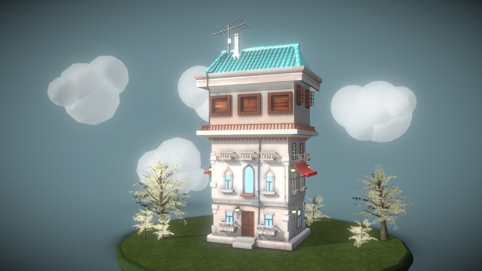 Concept Cartoon House - 3D model by Lebin Benny (@Lebin_Benny) [e9e46ba ...