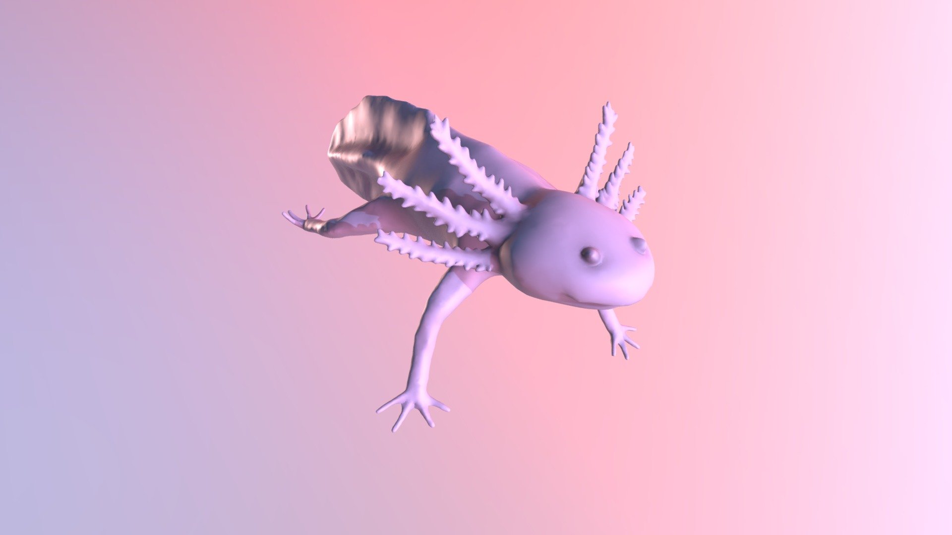 Axolotl - 3D model by Shapelab [e9e9605] - Sketchfab