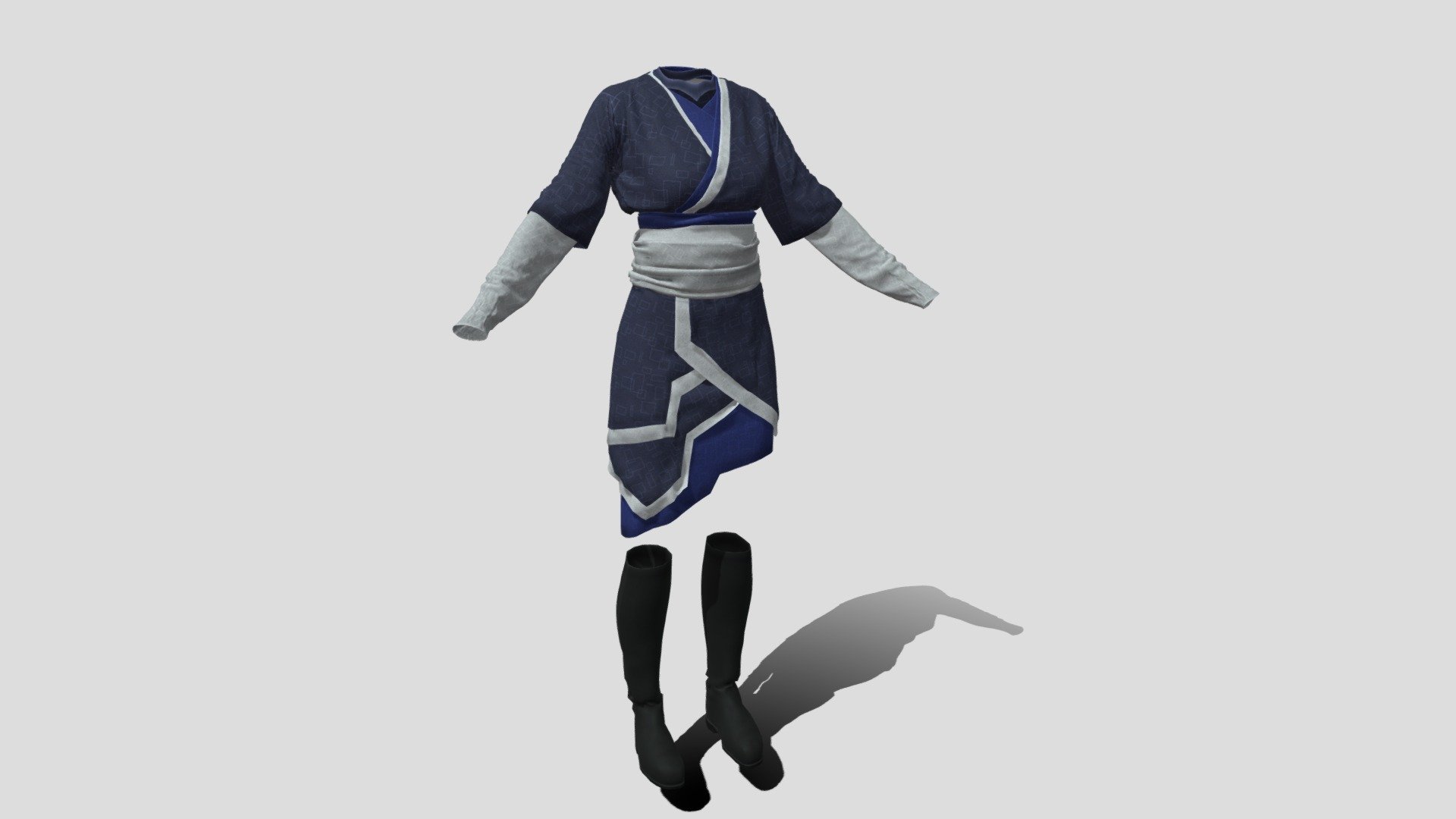 Blue robe - 3D model by Mellin [e9e9d9a] - Sketchfab