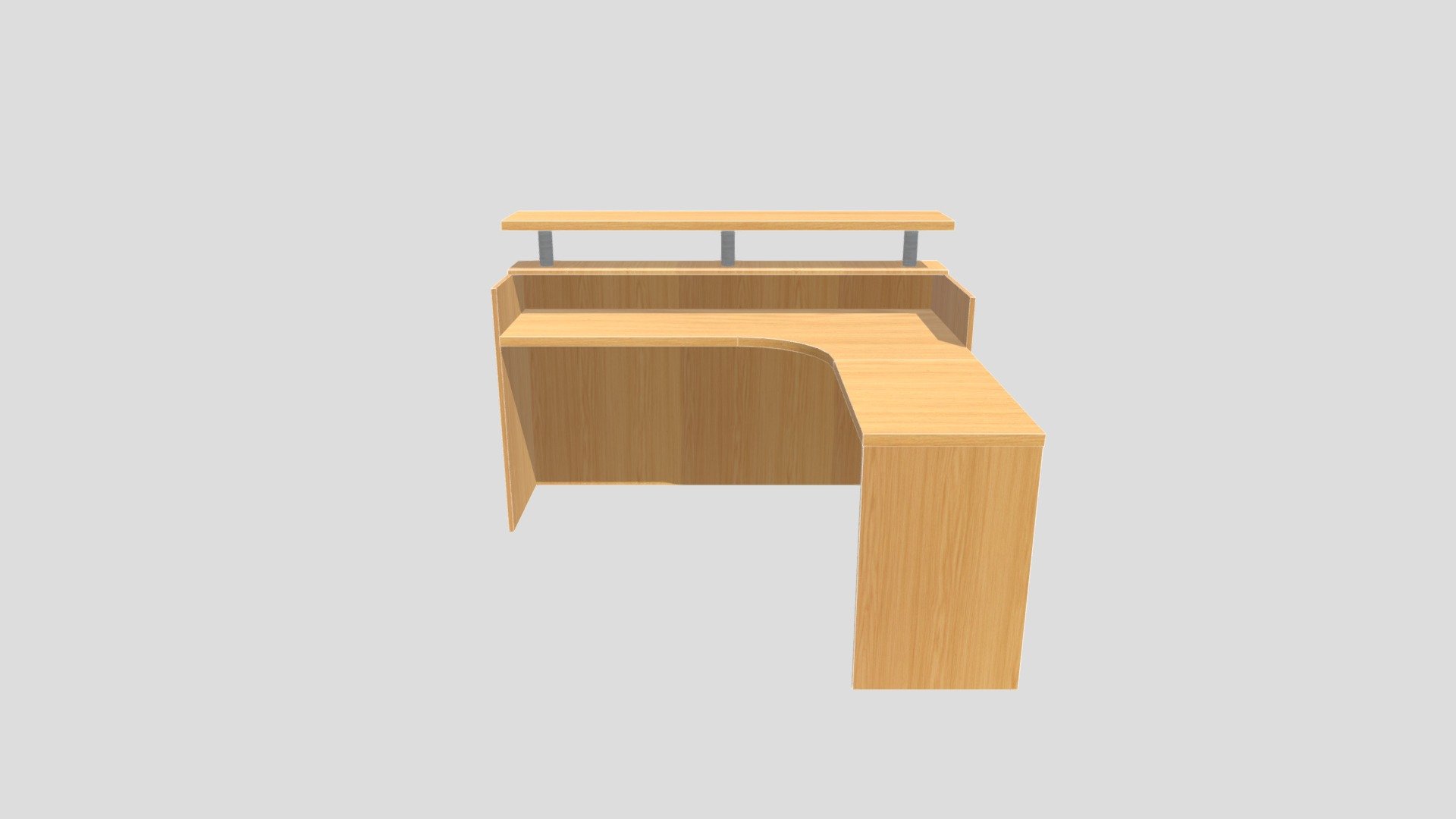 Custom L-Shape Reception - Download Free 3D model by Has Been Office ...
