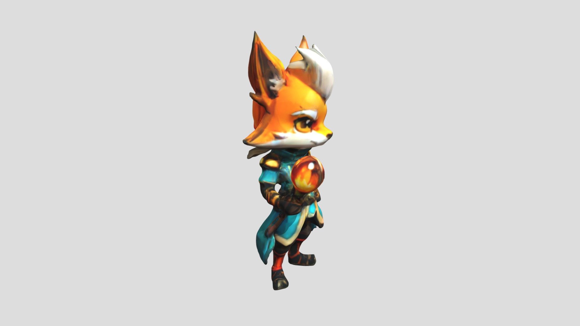 An image of a fox holding a torch. - Download Free 3D model by klrxyz ...
