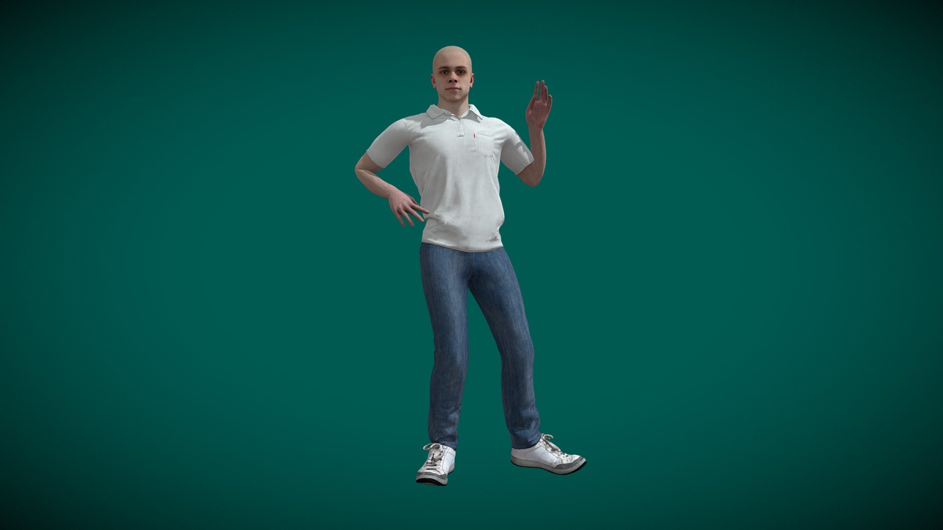 Loop Animated Narrating Bald Man Avatar - 3D model by LasquetiSpice ...
