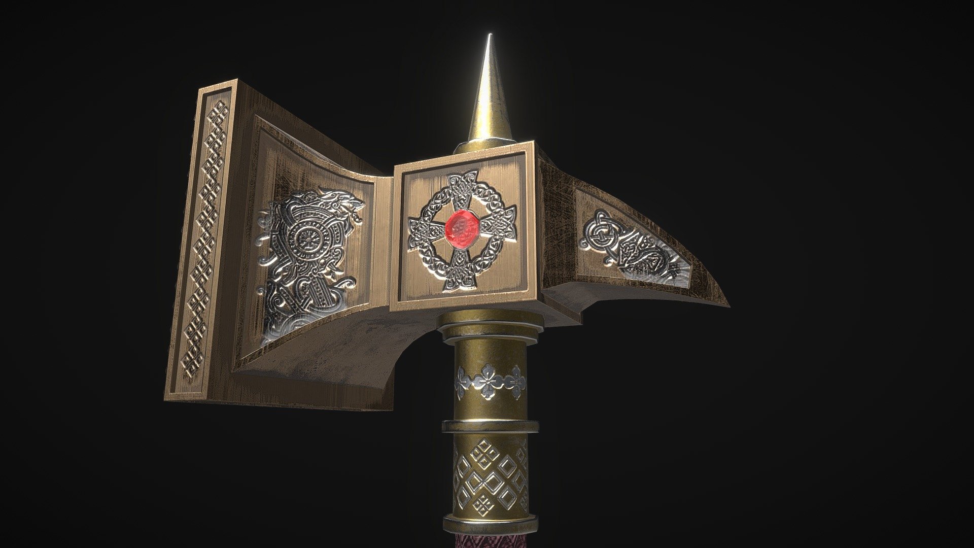 Warhammer Ghal Maraz Lowpoly - 3D model by pixelAlp [e9f660b] - Sketchfab