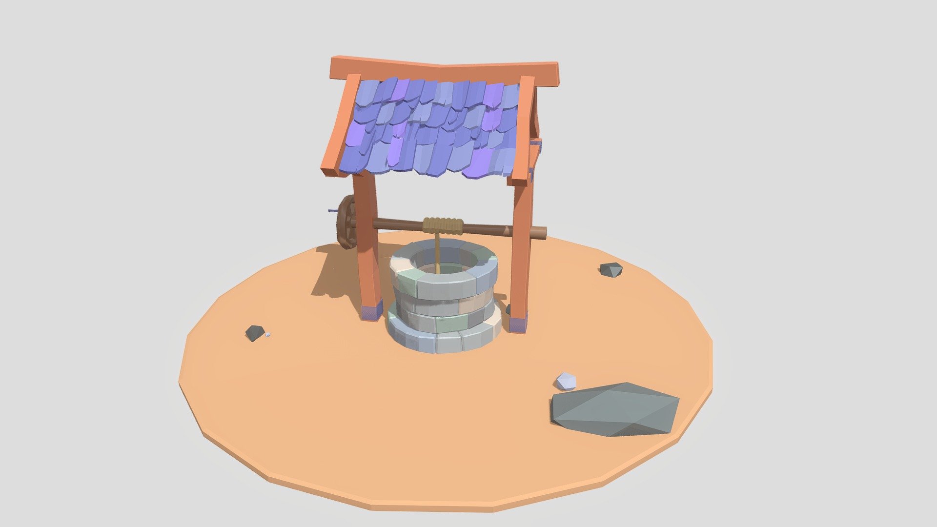 Simple low-poly well - Download Free 3D model by Companion_Cube ...