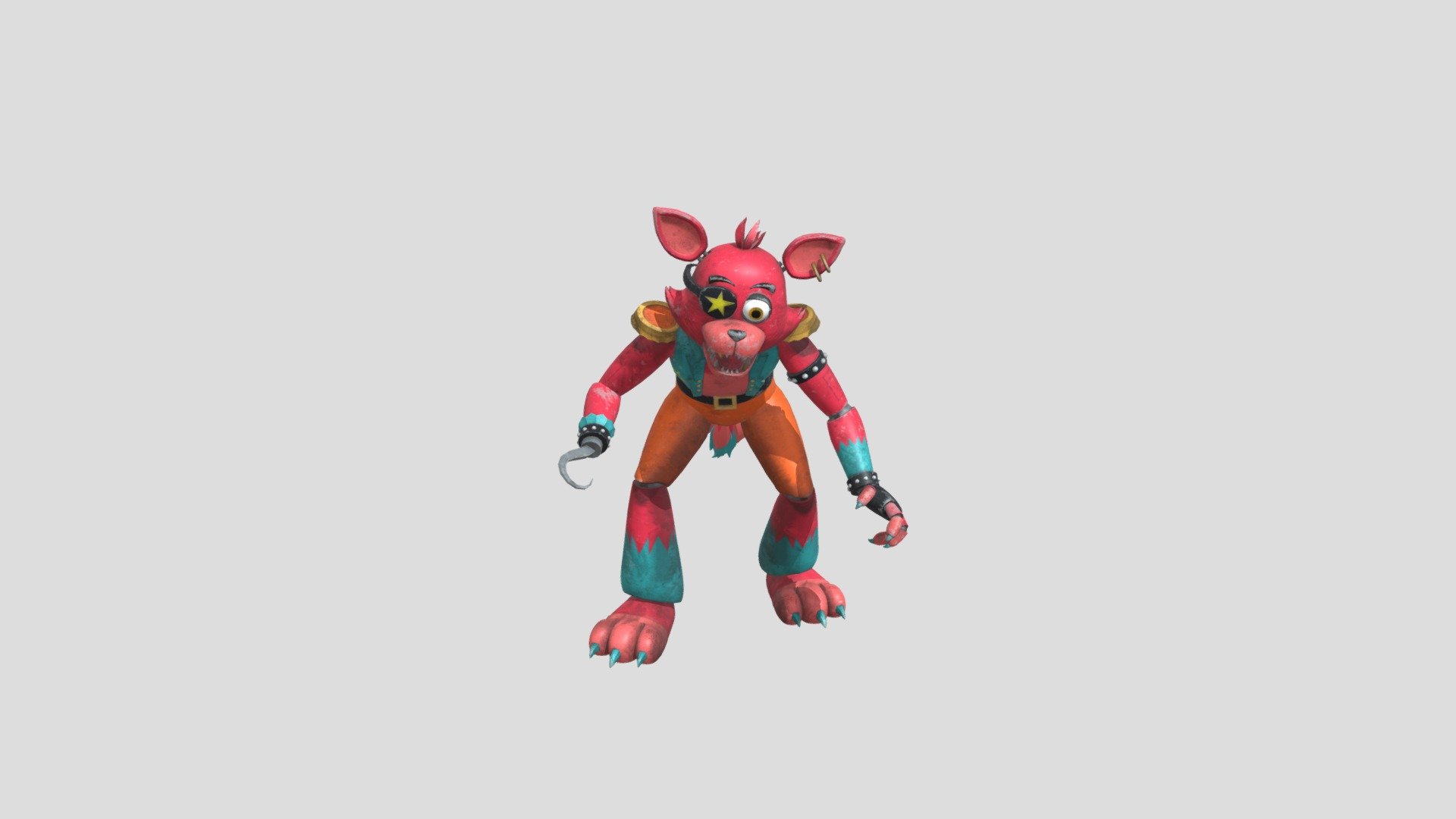 Glamrock Foxy - 3D model by DaveMiller (@Davecutermiller) [e9f90ea ...