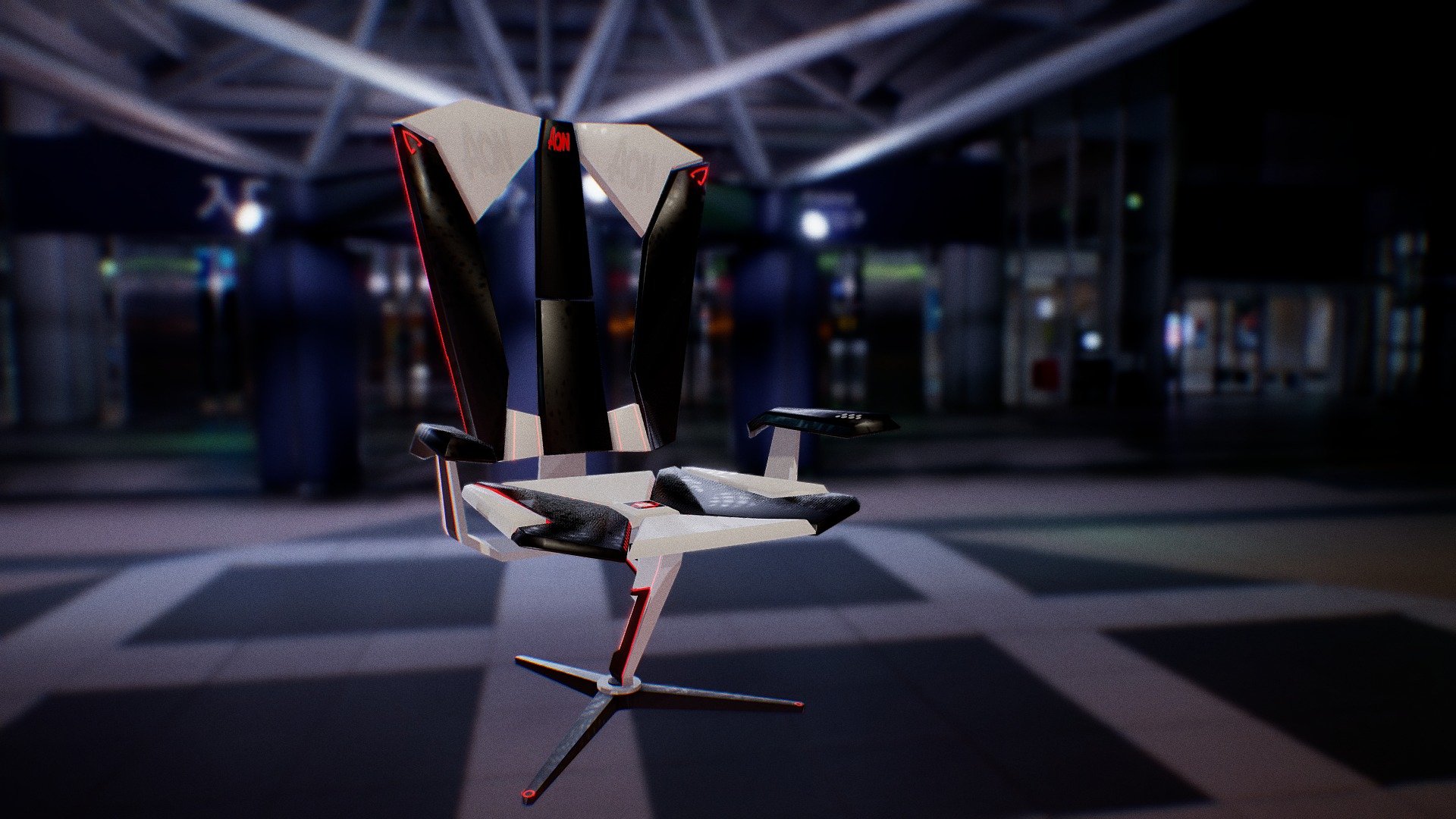 Futuristic chair - VR asset - 3D model by ChaosFairy_ [e9f932c] - Sketchfab