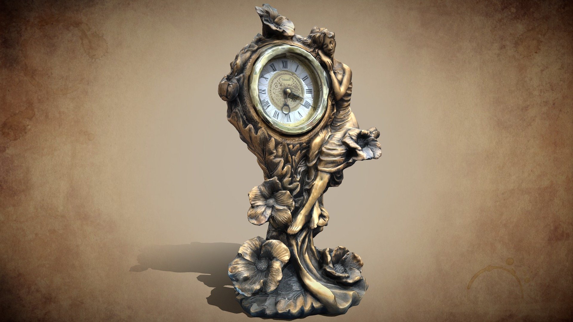 Vintage Clock v3 - Buy Royalty Free 3D model by KimtueKP [e9fc7d7 ...
