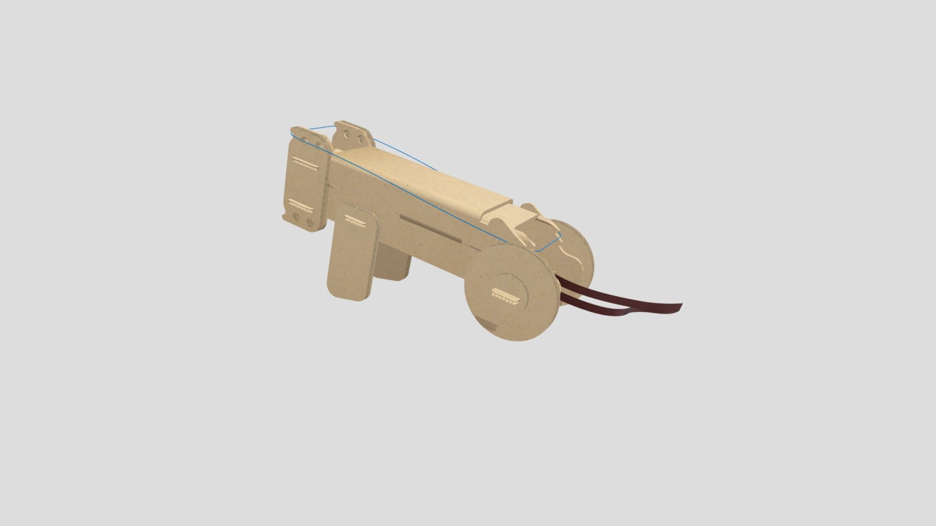 Cardboard cannon toy - 3D model by Yar (@ygol) [e9fd186] - Sketchfab