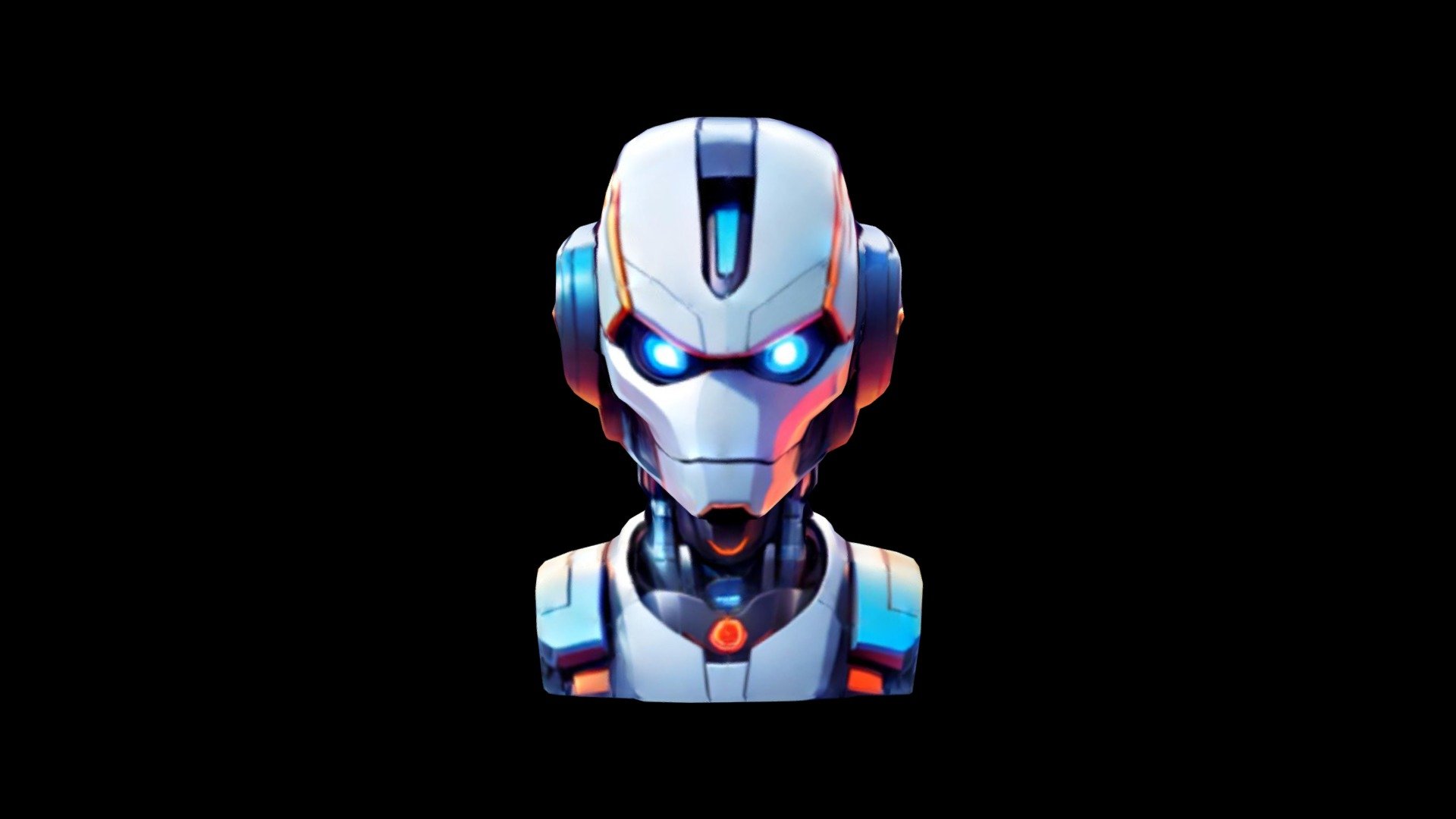The image features a close-up of a robots face w - Download Free 3D ...
