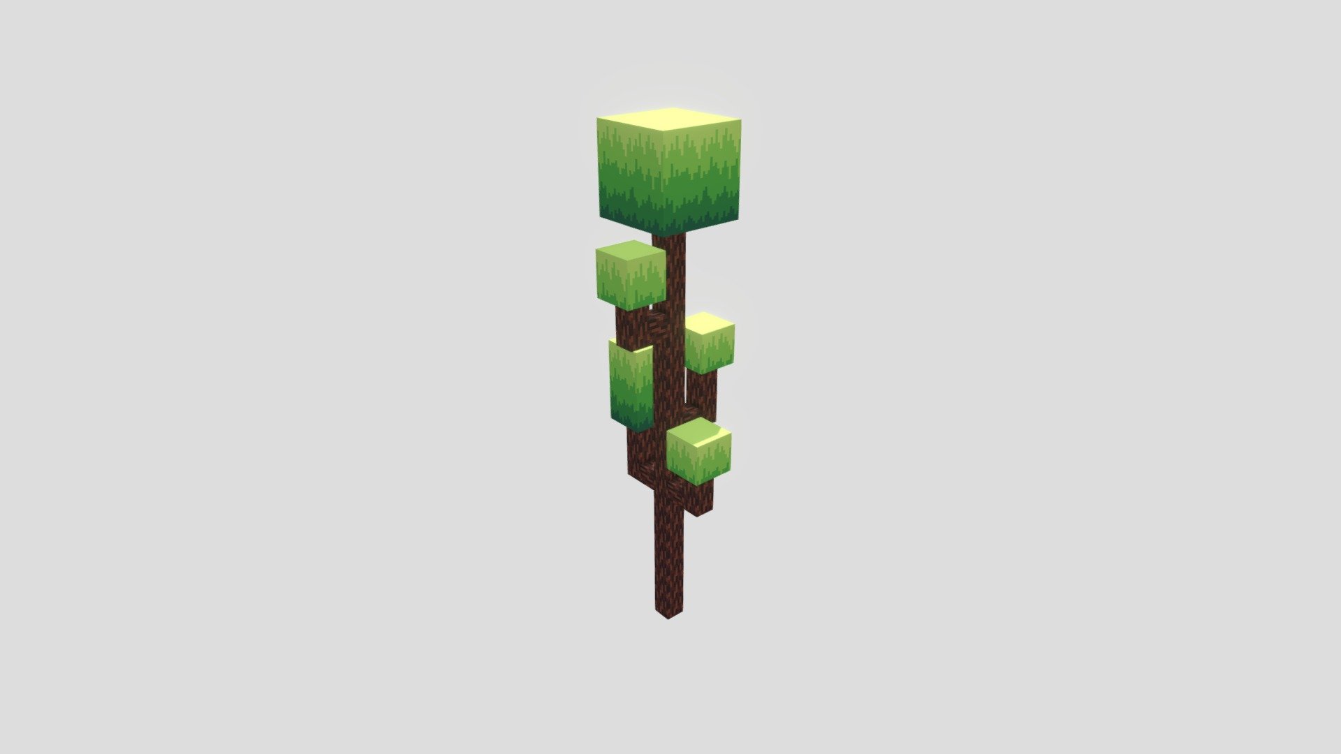 Low Polly Pixel Art Tree - Download Free 3D model by EricTheBlock ...
