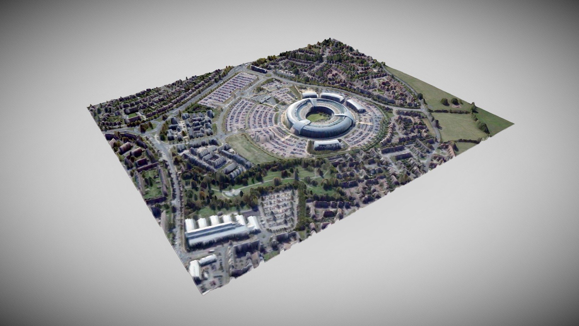 GCHQ, Cheltenham, Gloucestershire - 3D model by GeoLan 3D (@GeoLan3D ...