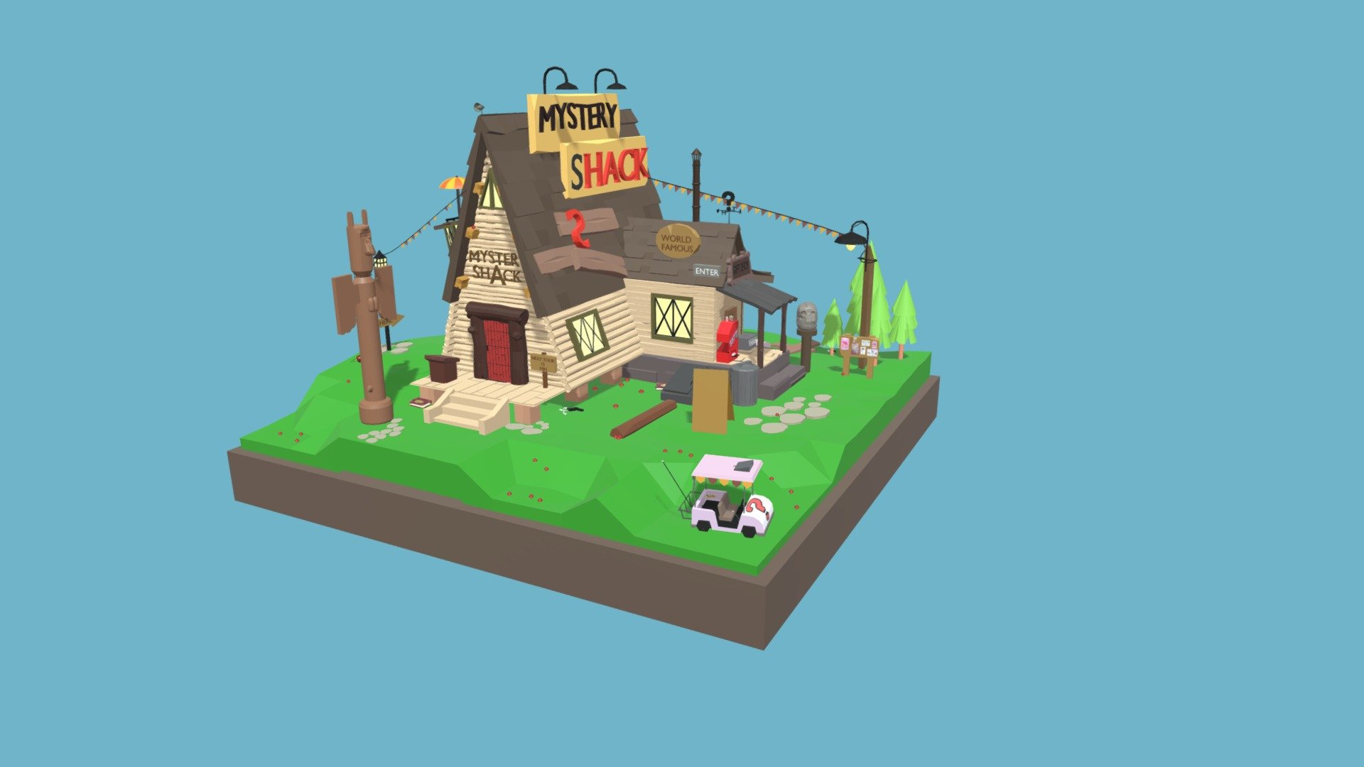 Mystery Shack - Download Free 3D model by Blender Pink (@merlinammm ...