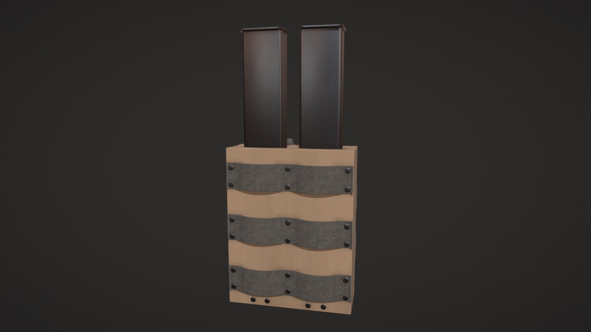 Simple Improvised Wooden magazine Double pouch - Download Free 3D model ...