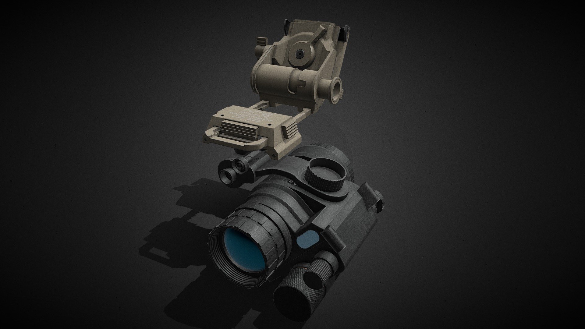 PVS Mono setup - Tan Mount - Buy Royalty Free 3D model by Pnuky ...